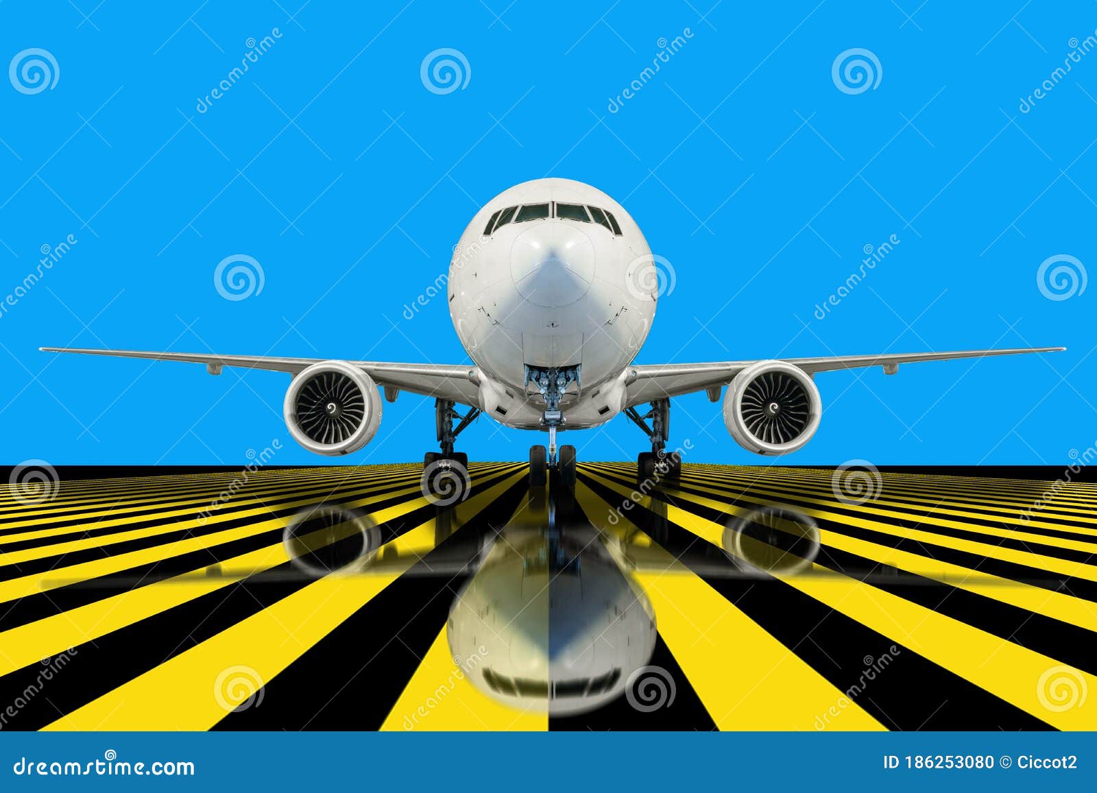 Real Aircraft in a Perspective Background Stock Photo - Image of ...