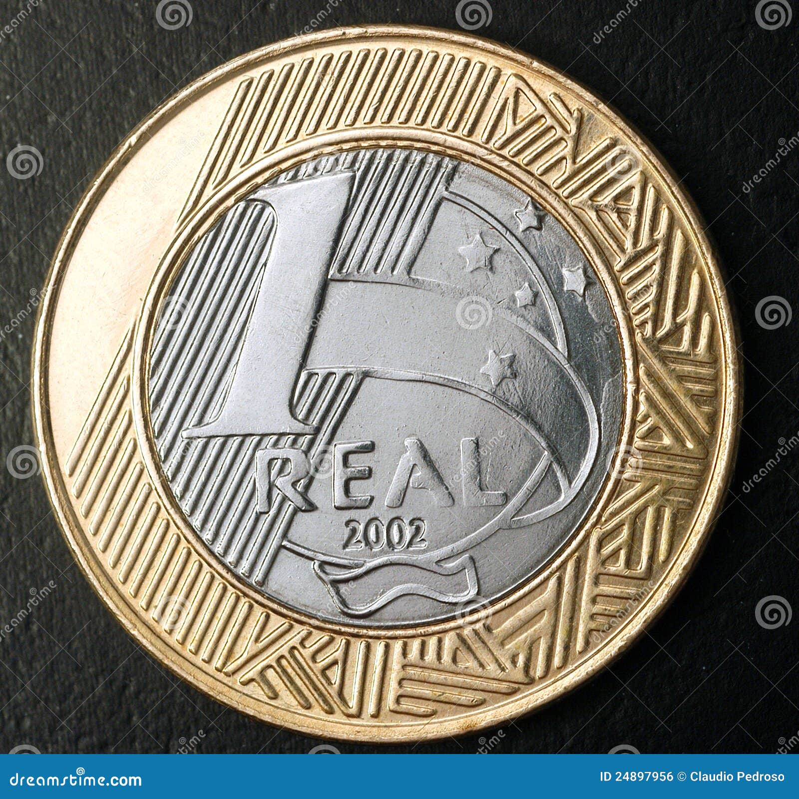 One Real coin stock photo. Image of finance, still, investment - 24897956