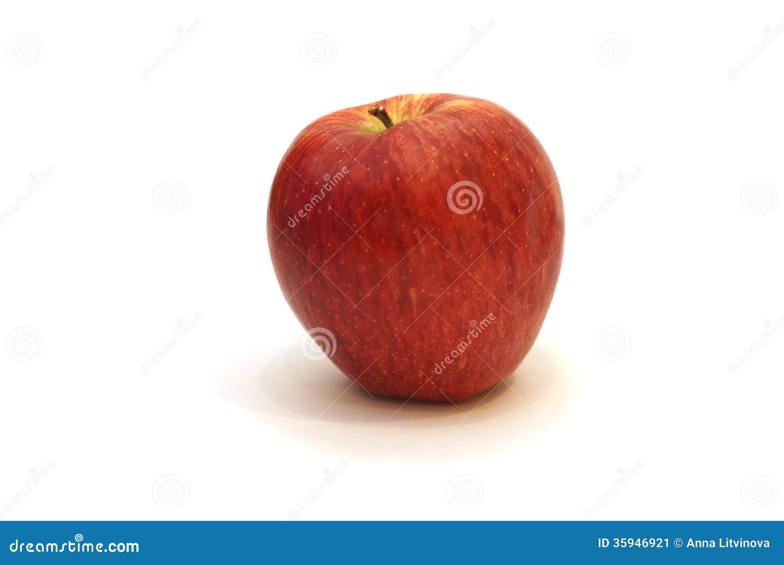 One red apple stock image. Image of ripe, juicy, fruit - 35946921
