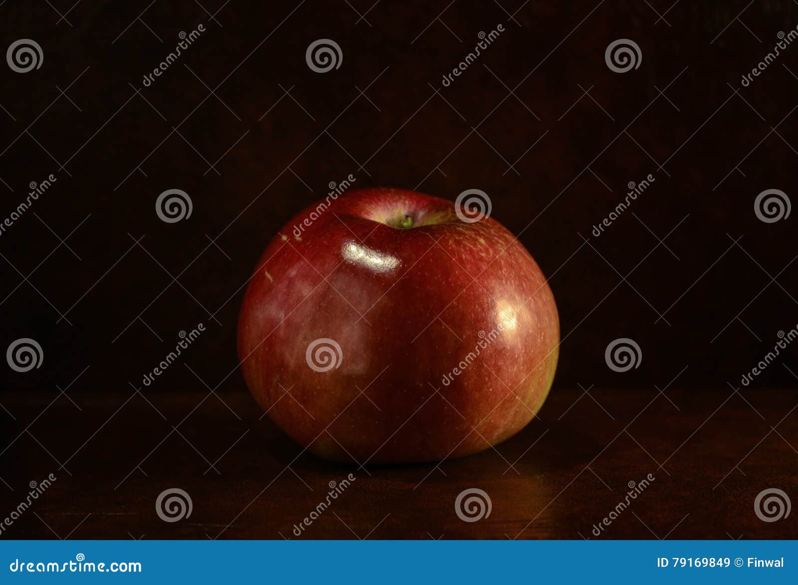 One Red Apple on Table. Still Life Stock Image - Image of minimalism ...