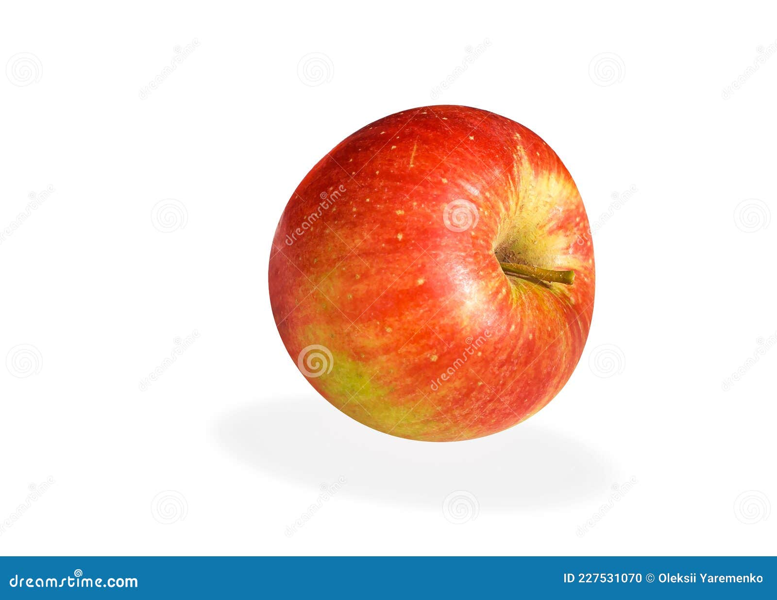 One Red Apple on a White Background Stock Photo - Image of isolate ...