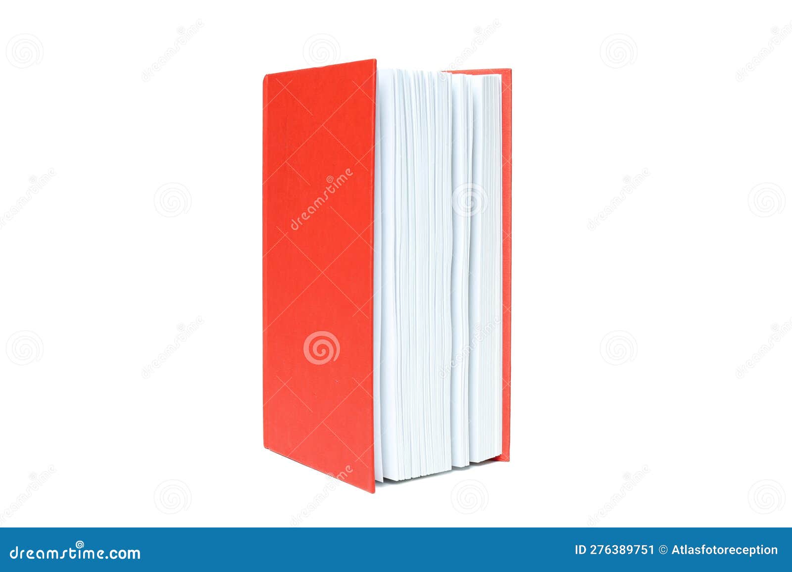 One Red Book Isolated on White Background Stock Image - Image of ...