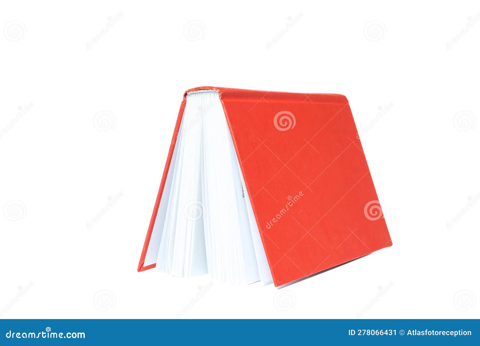One Red Book Isolated on White Background Stock Image - Image of ...