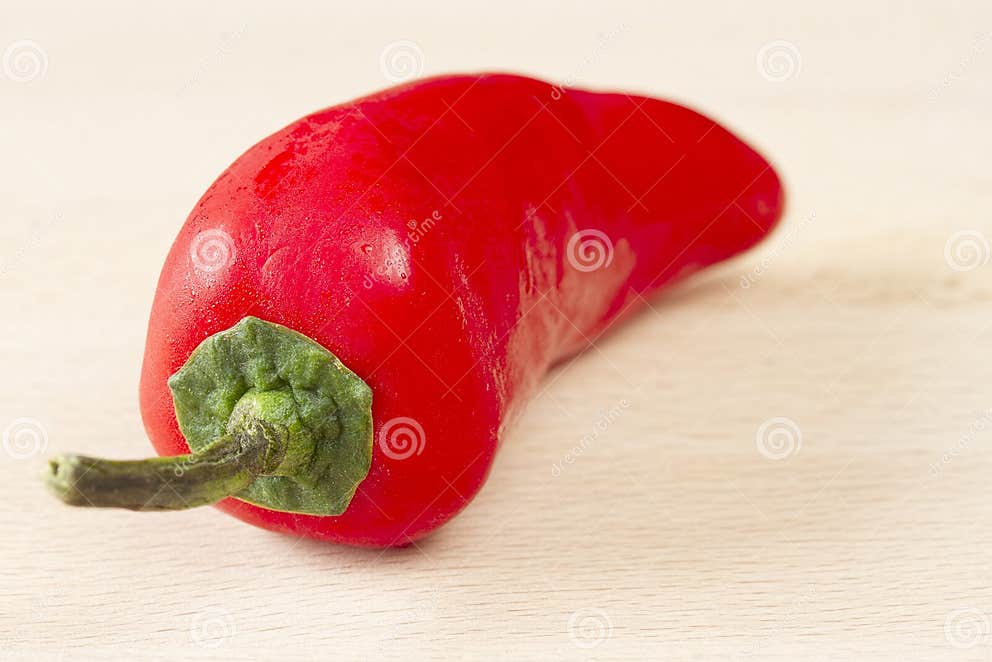 One red chilli stock image. Image of close, spicy, wood - 30596291