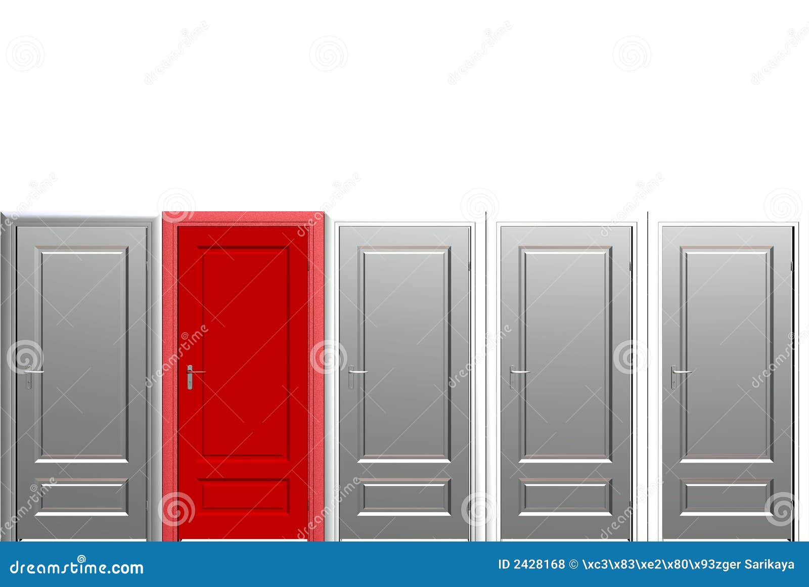 One red door stock illustration. Illustration of alone - 2428168