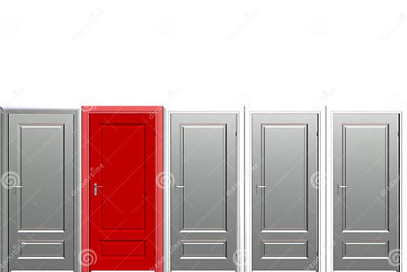 One red door stock illustration. Illustration of alone - 2428168