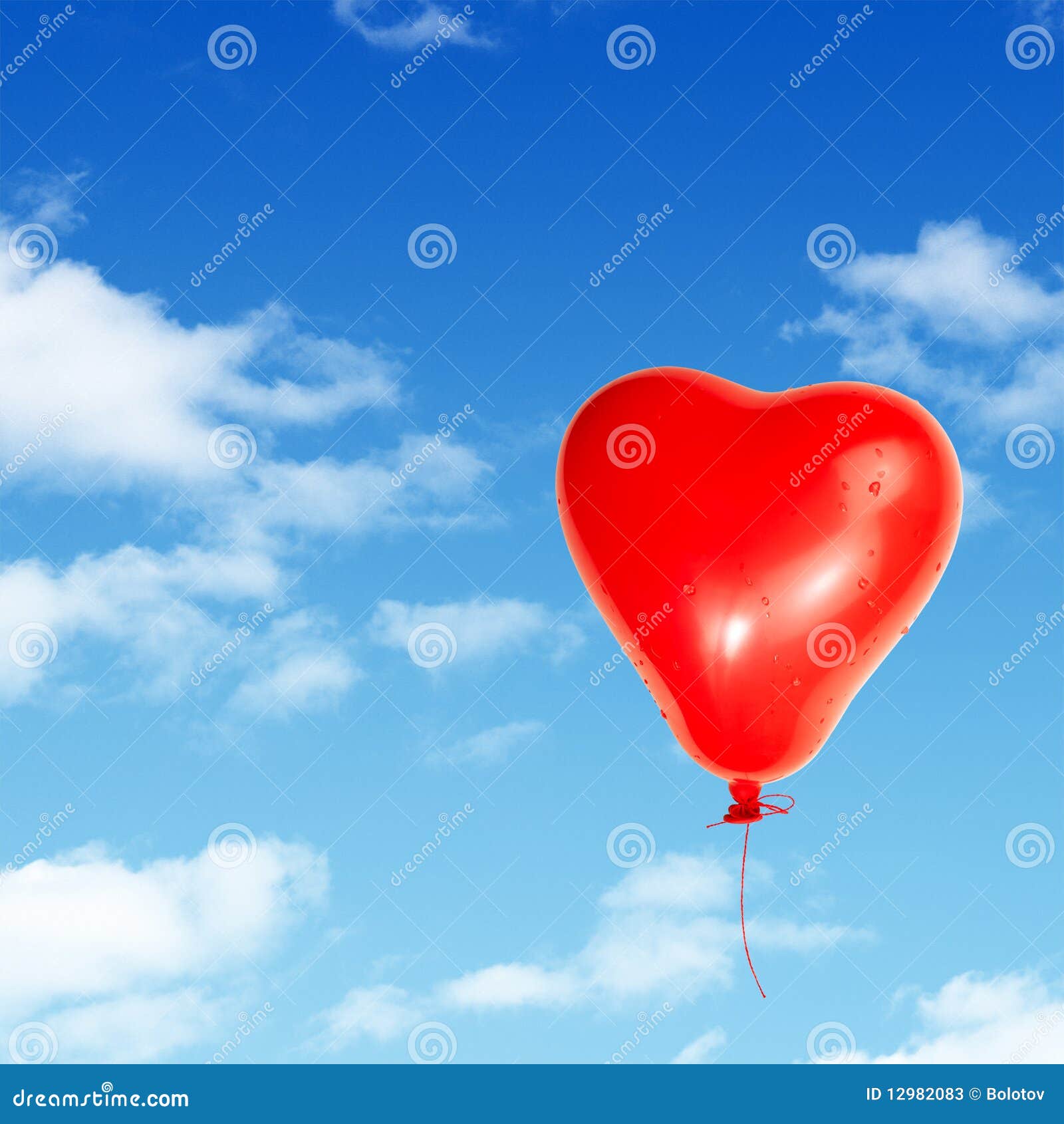One Red Heart Detailed Balloon Isolated Stock Image - Image of ...