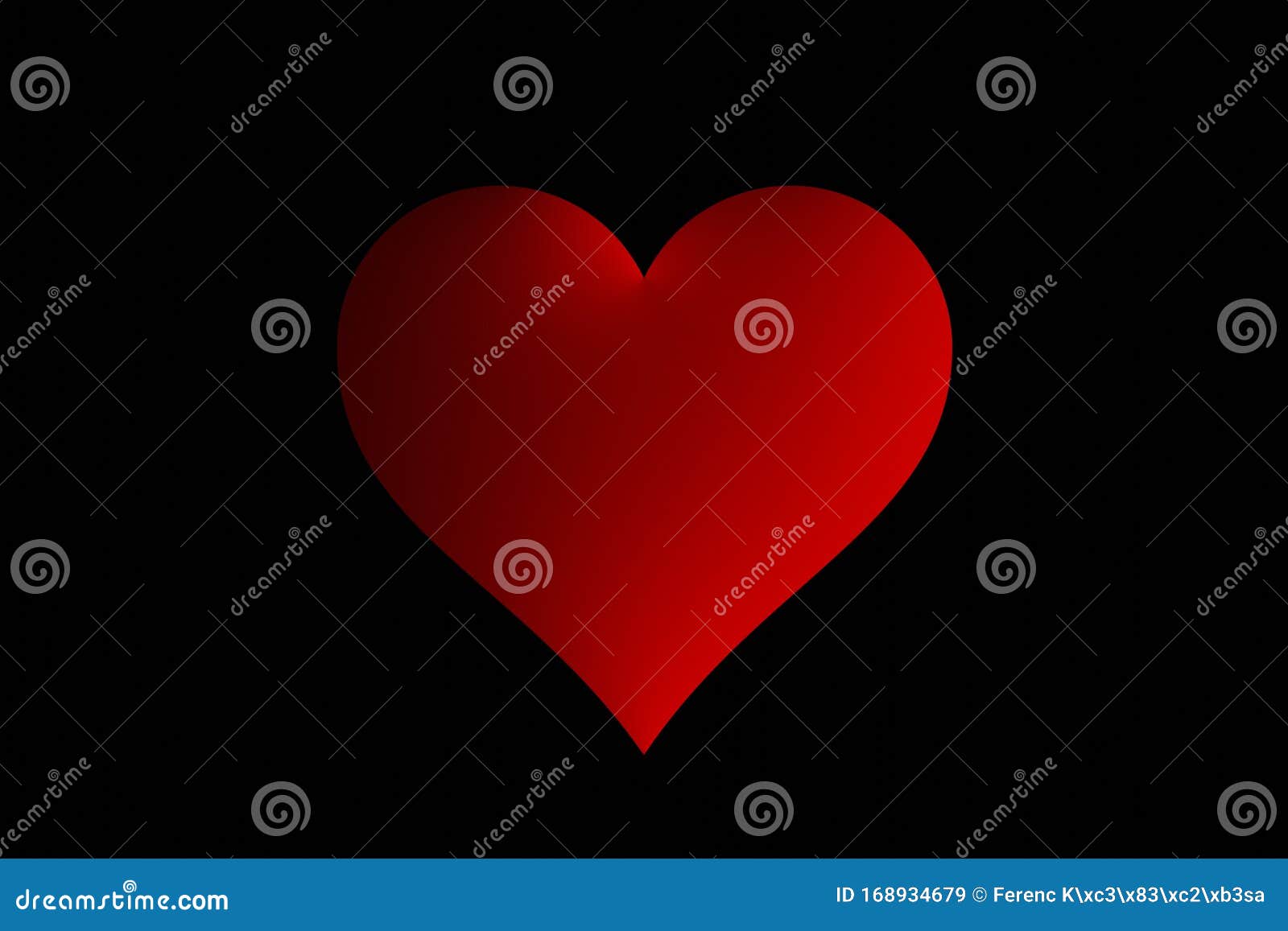 One Red Heart stock illustration. Illustration of beautiful - 168934679