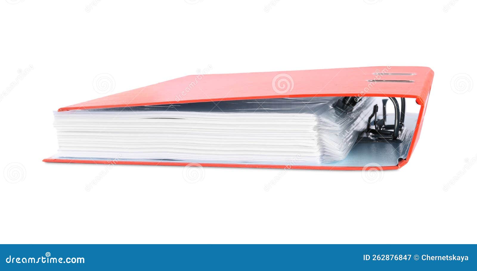 One Red Office Folder Isolated on White Stock Image - Image of ...