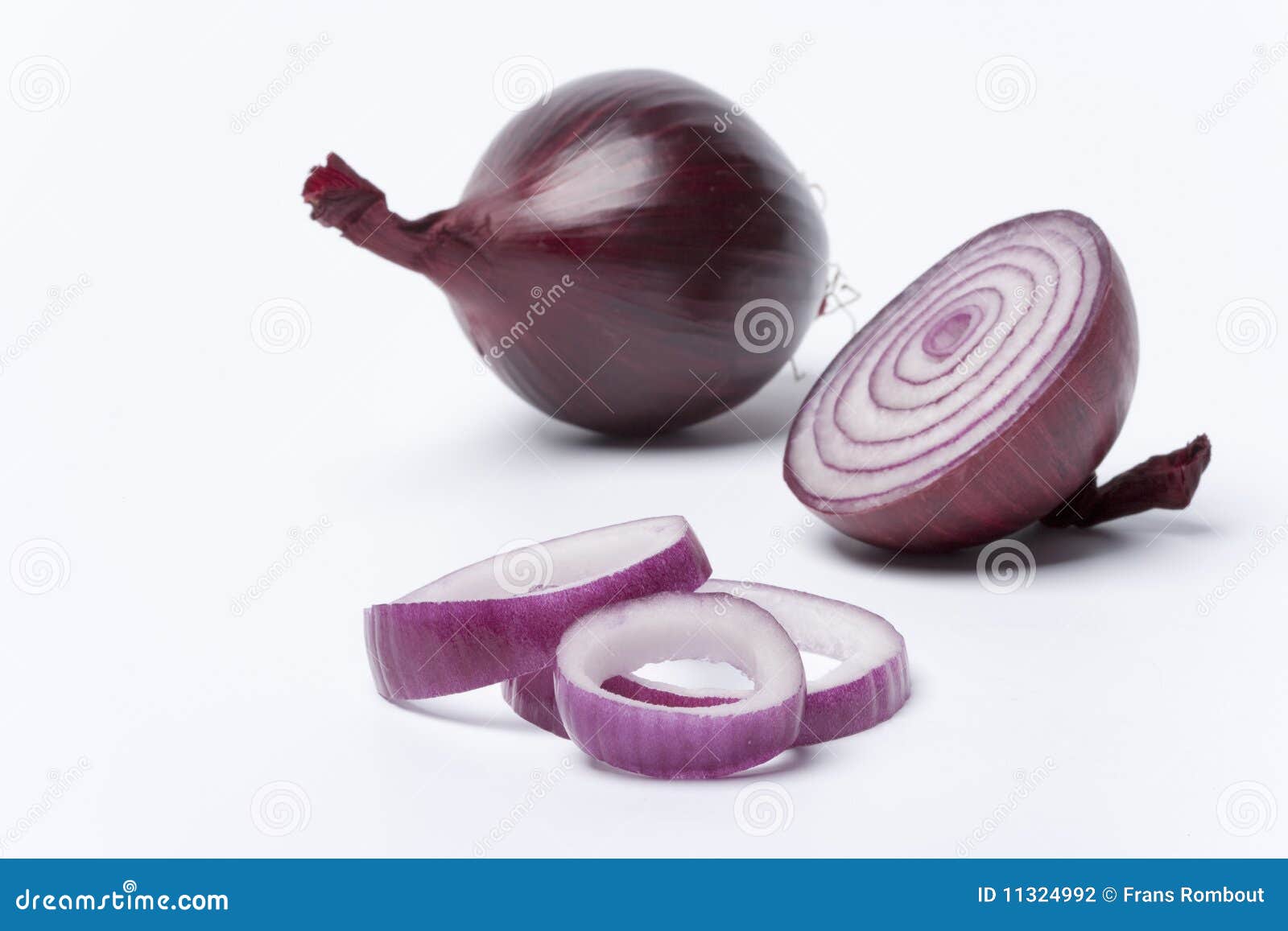 Red Onion With Half On White Background Stock Photography ...