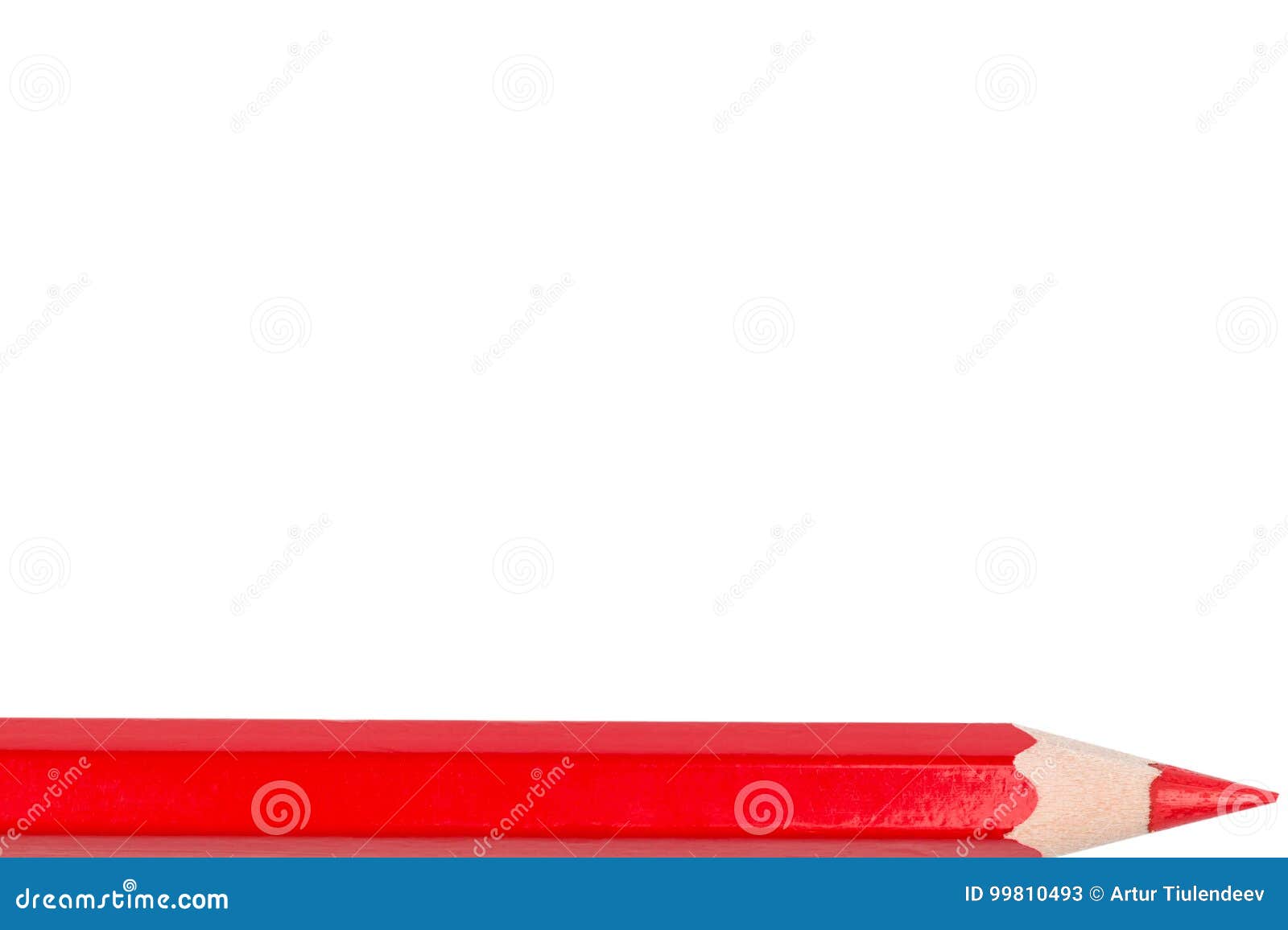 One Red Pencil from the Side Stock Image - Image of drawing, isolated ...