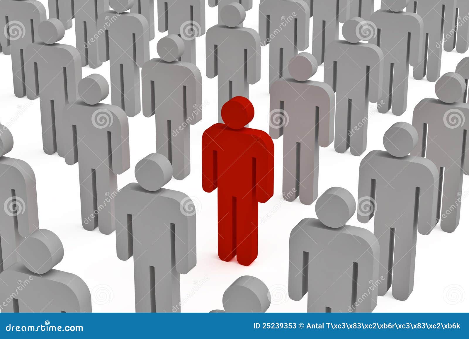 One red people stock illustration. Illustration of leadership - 25239353