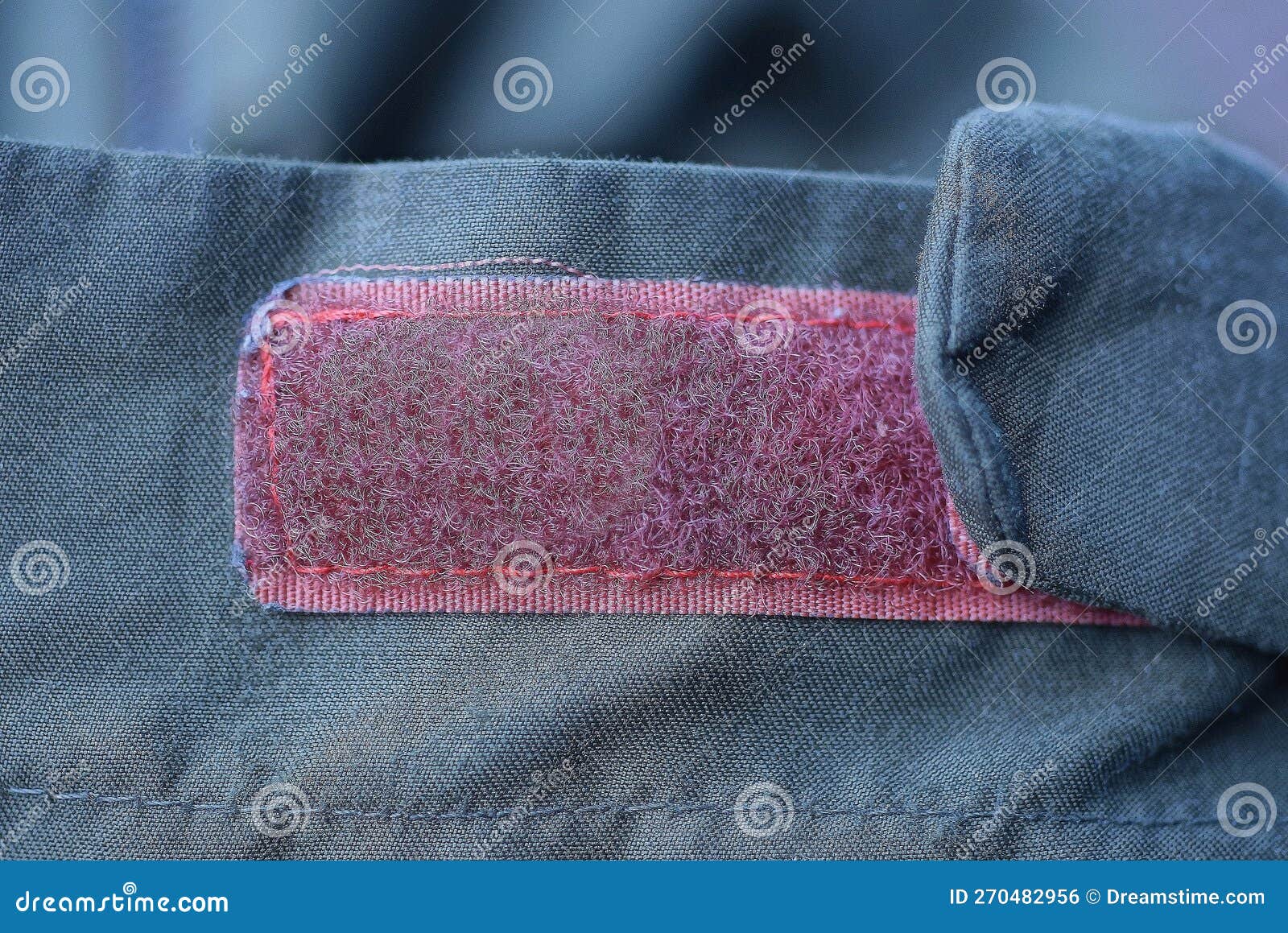 One Red Plastic Rectangular Velcro Closure Stock Photo - Image of ...