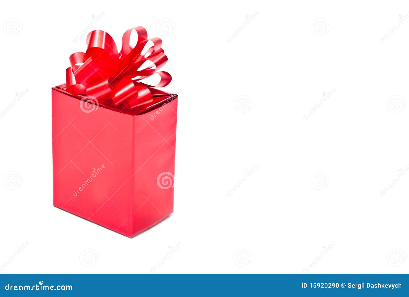 One red present stock photo. Image of side, isolated - 15920290