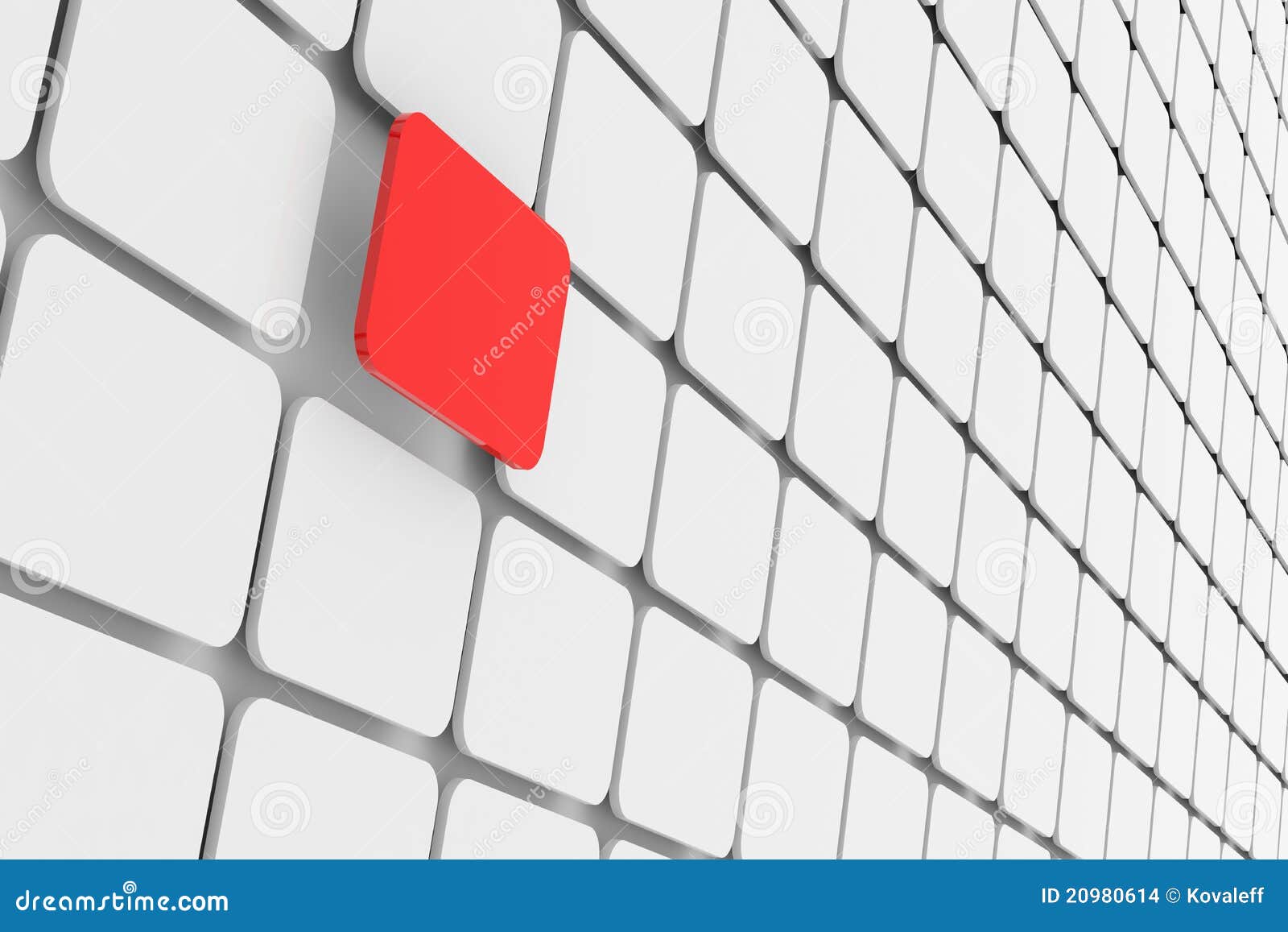 One Red Rectangle. Unique. Concept Stock Illustration - Illustration of ...
