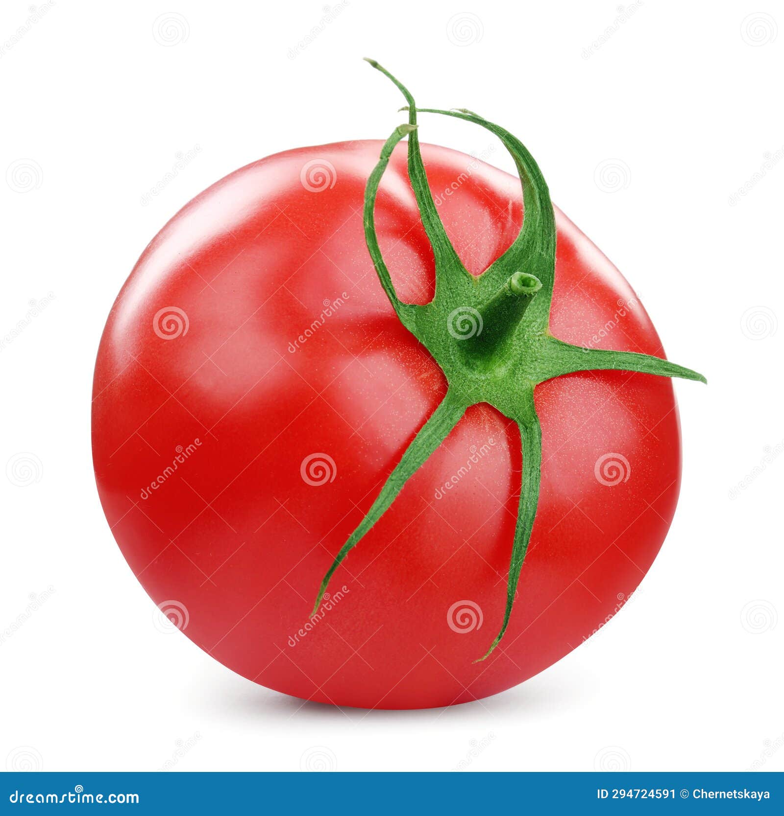 One Red Ripe Tomato Isolated on White Stock Image - Image of ripe ...