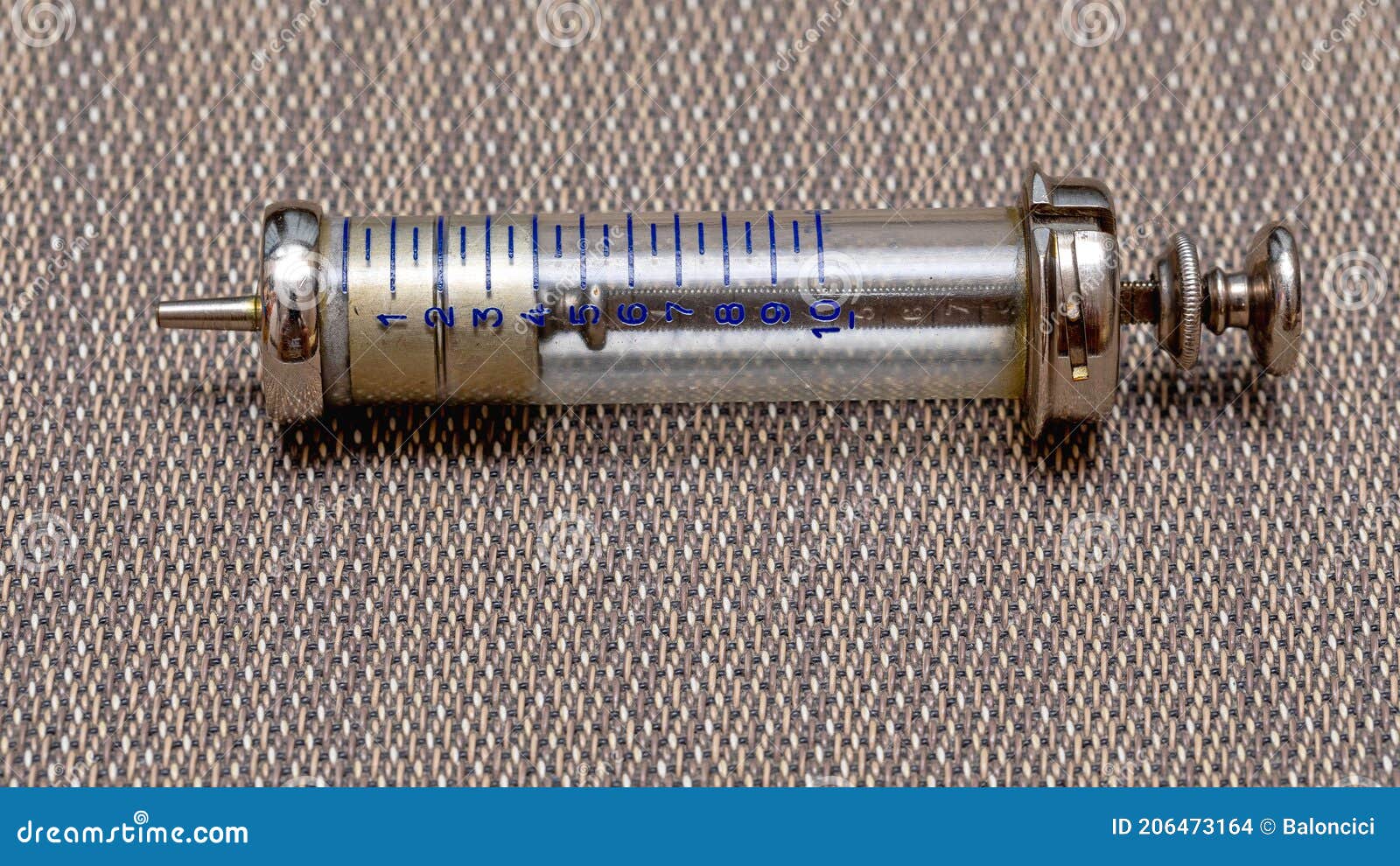 One Reusable Glass Syringe stock photo. Image of medical - 206473164