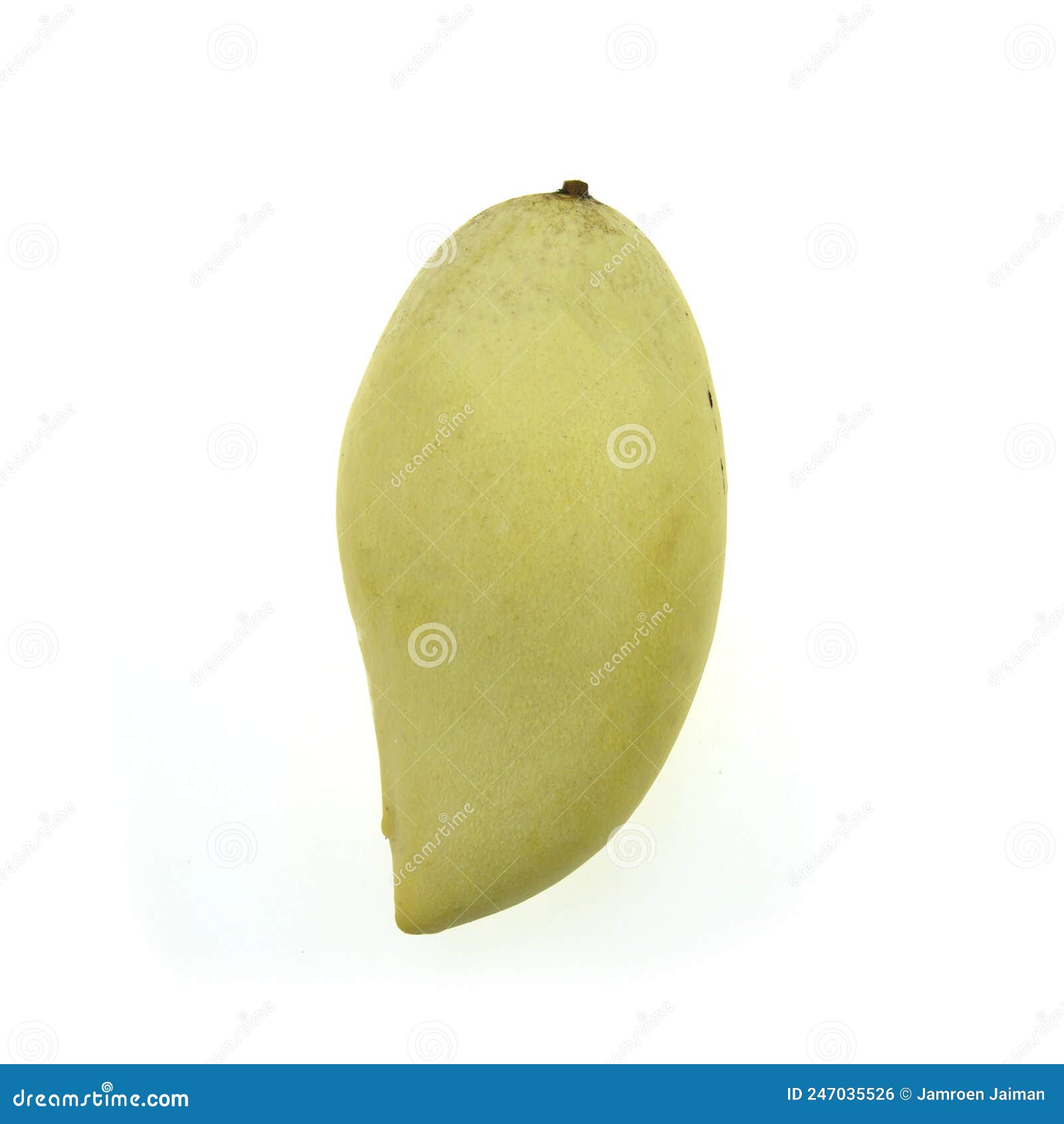 One Ripe Mango Isolated on White Background Stock Photo - Image of ...