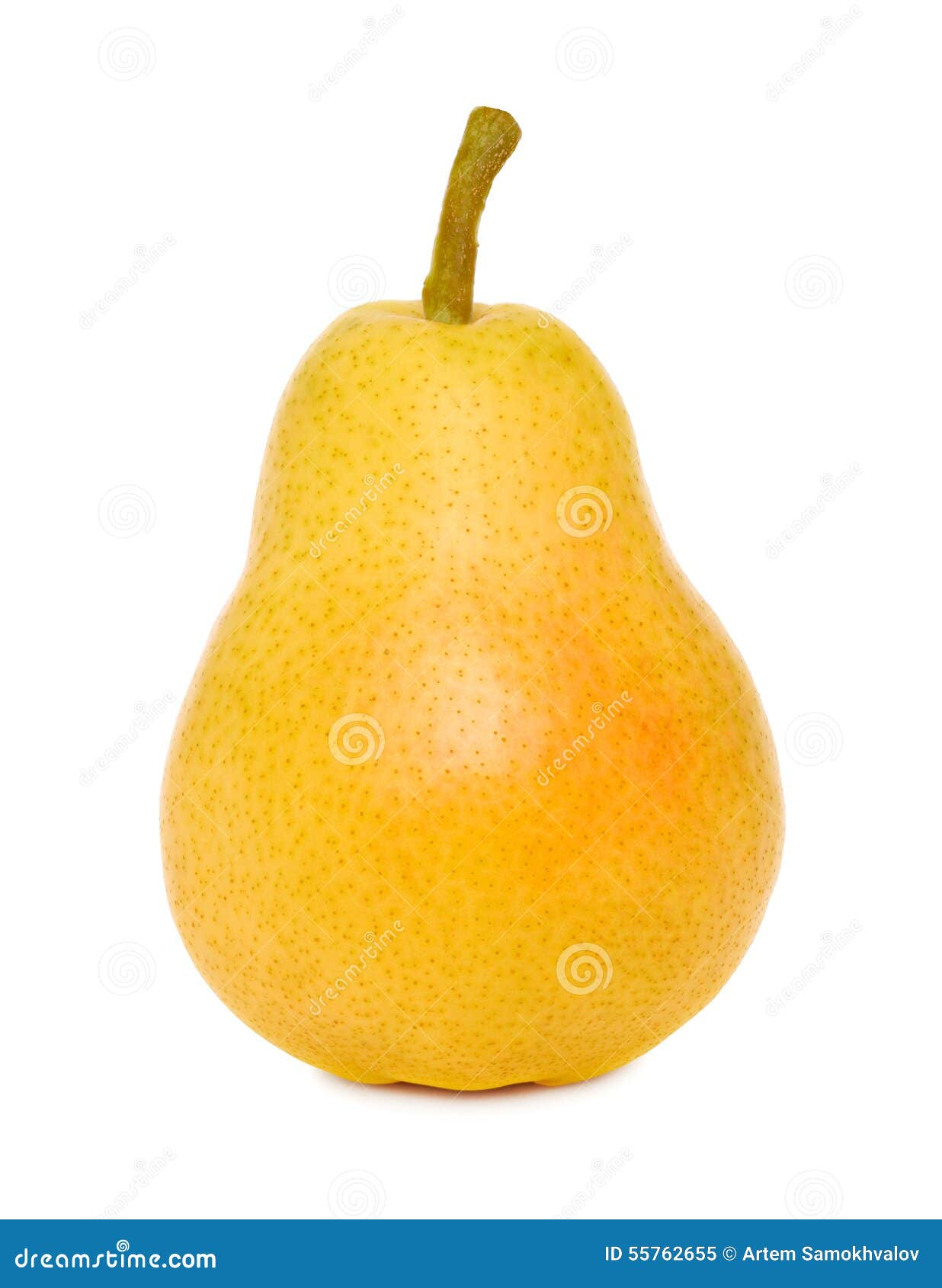 One Ripe Yellow Pear (isolated) Stock Image - Image of close, fresh ...