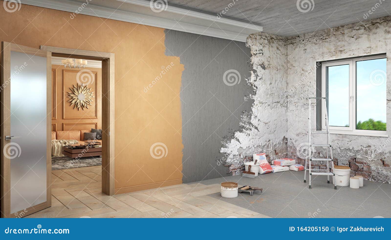 One Room is Already Renovated and the Second Room is in Process of ...