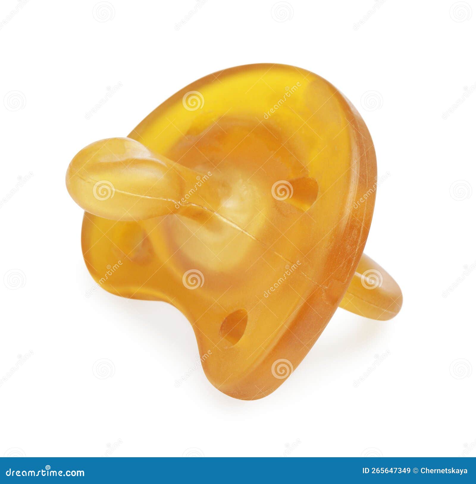 One Rubber Baby Pacifier Isolated on White Stock Image - Image of ...