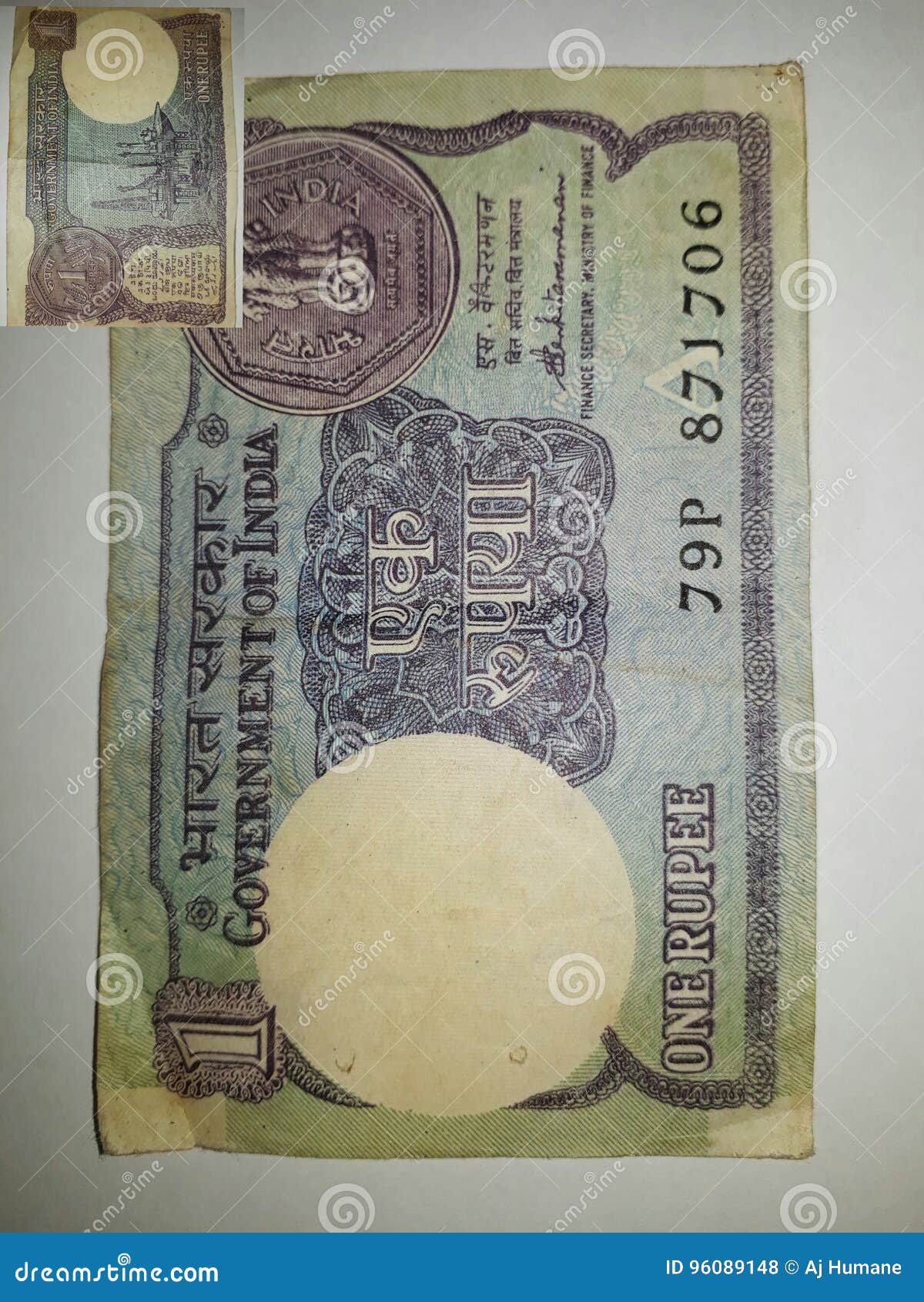 One rupee Note stock photo. Image of rupee, note, indias - 96089148