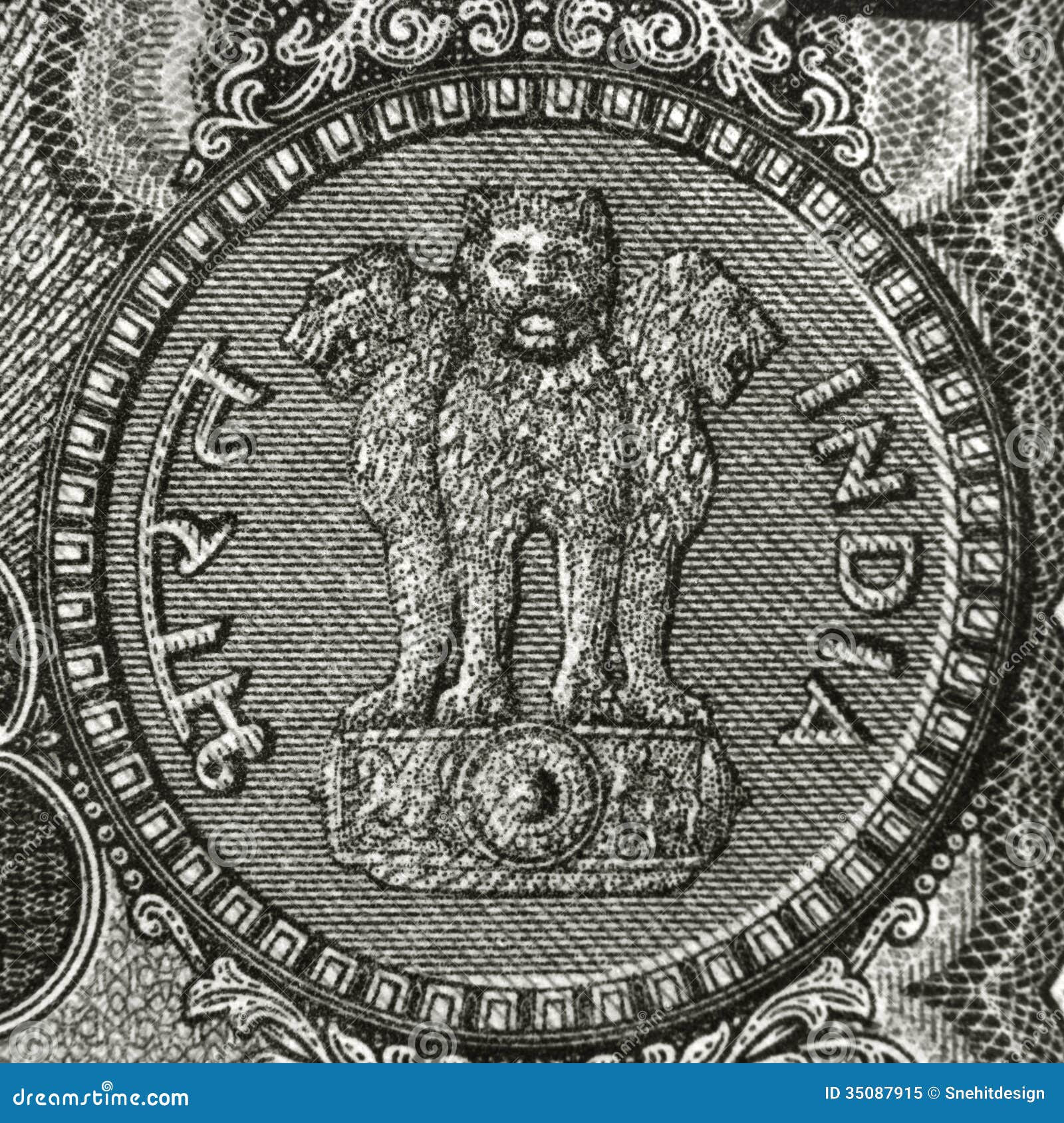 One rupee stock image. Image of mintage, isolated, 1969 - 35087915