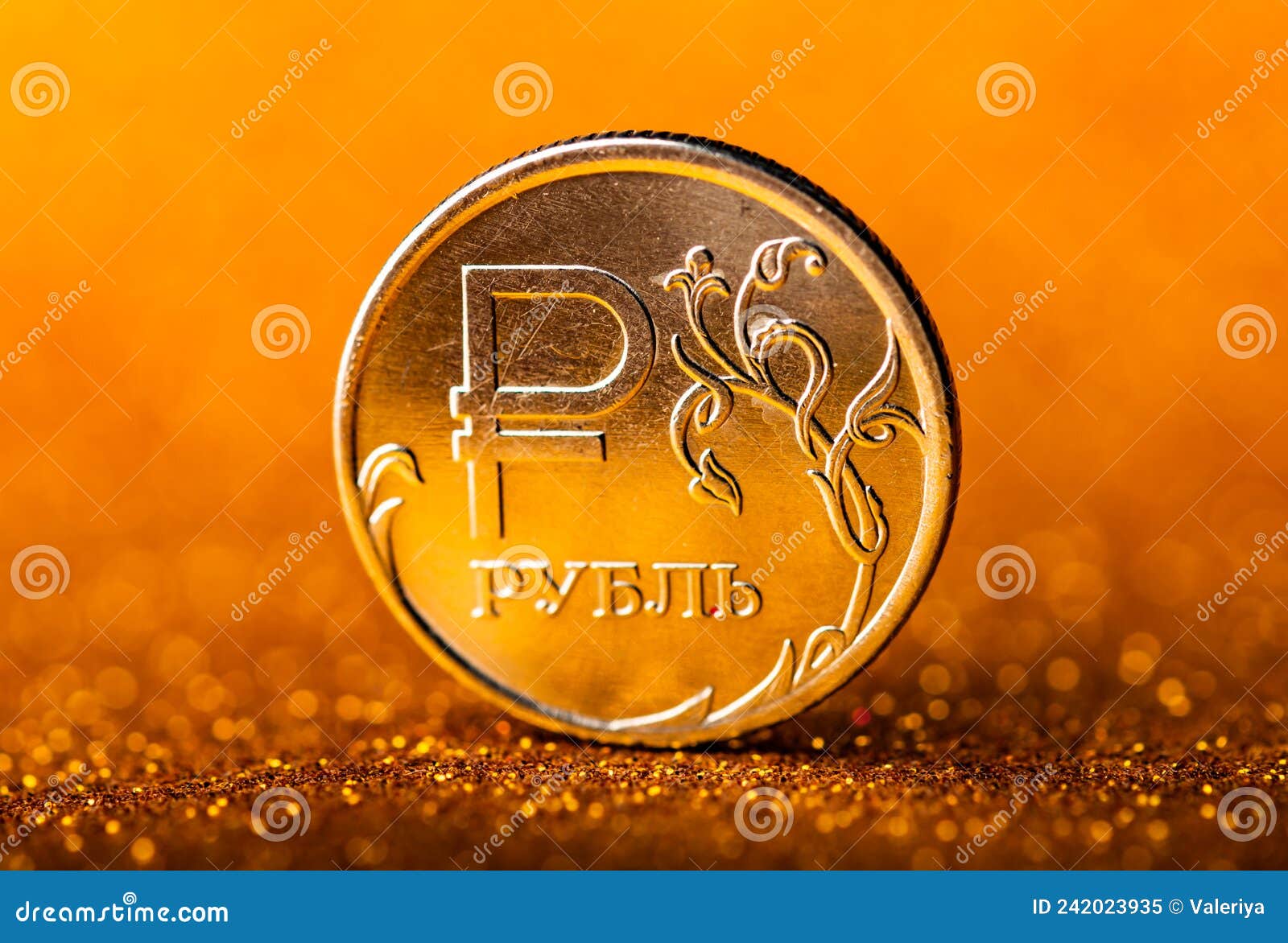 One russian rouble stock image. Image of rubles, macro - 242023935