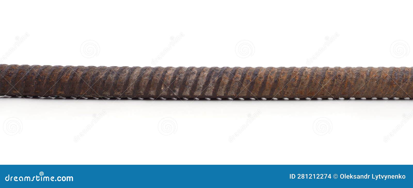 One rusty rebar stock photo. Image of isolated, build - 281212274