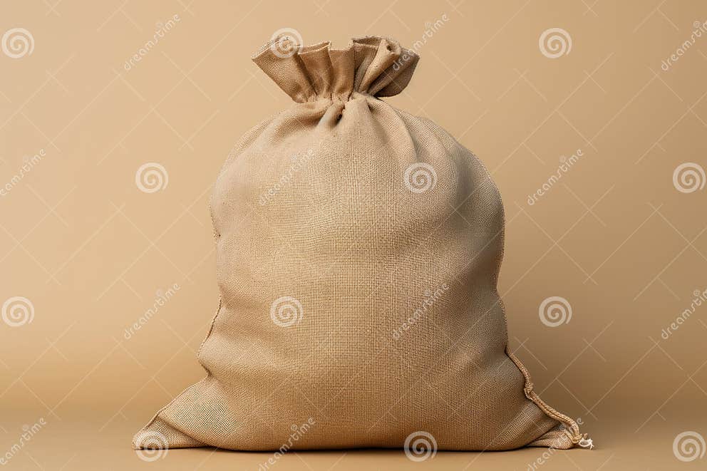 One Sack on Solid Light Colour Background AI Generated Stock ...