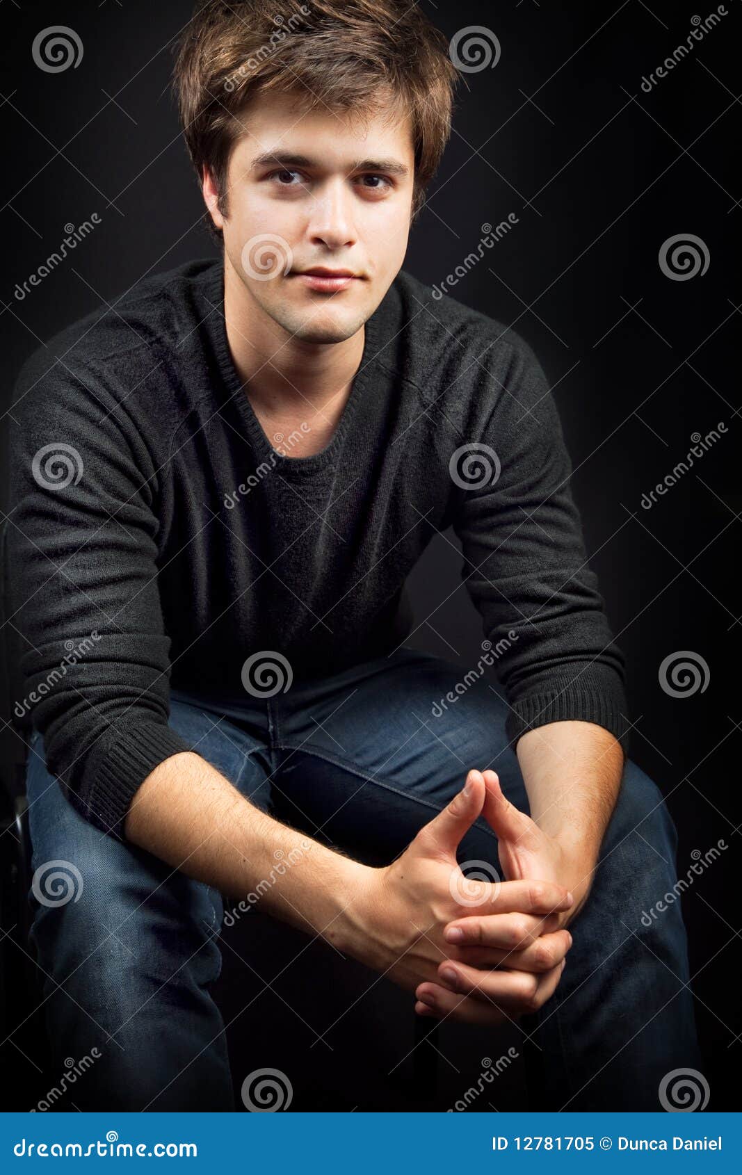 One Handsome Young Masculine Man Stock Image - Image of alone, gorgeous ...