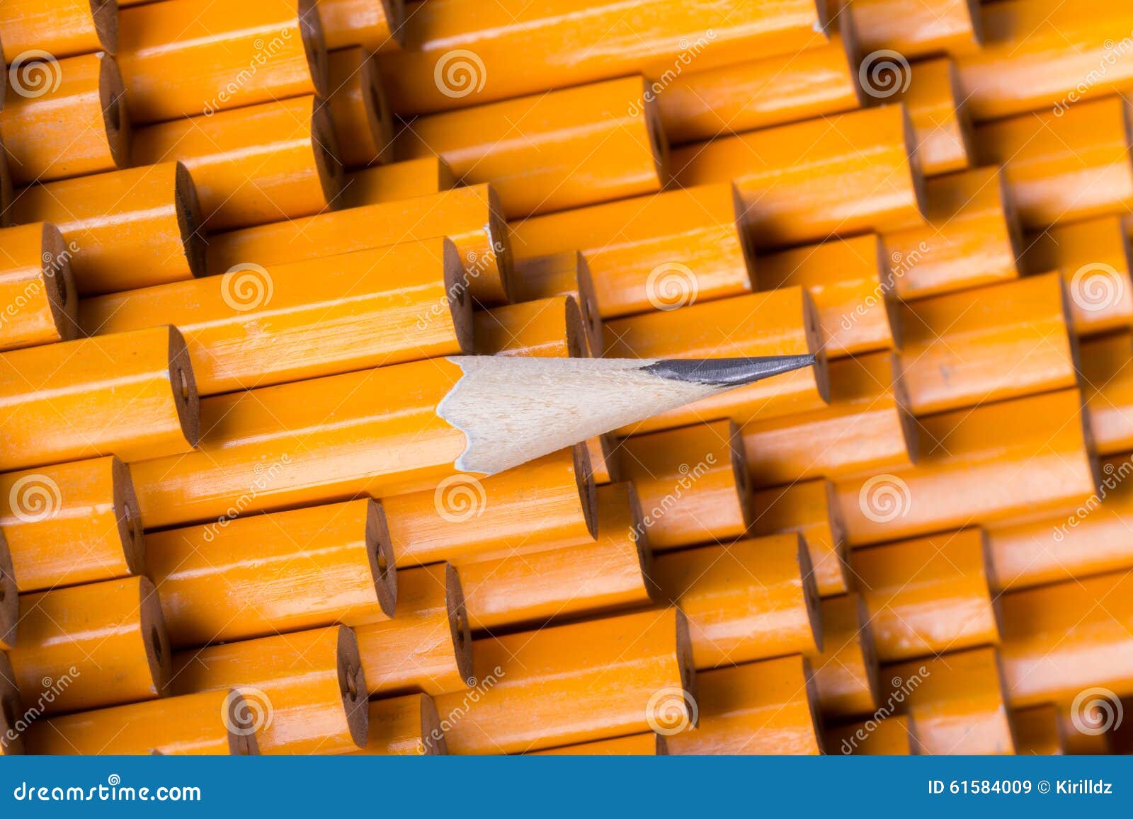 One Sharpened Pencil among Many Blunt Stock Image - Image of concept ...