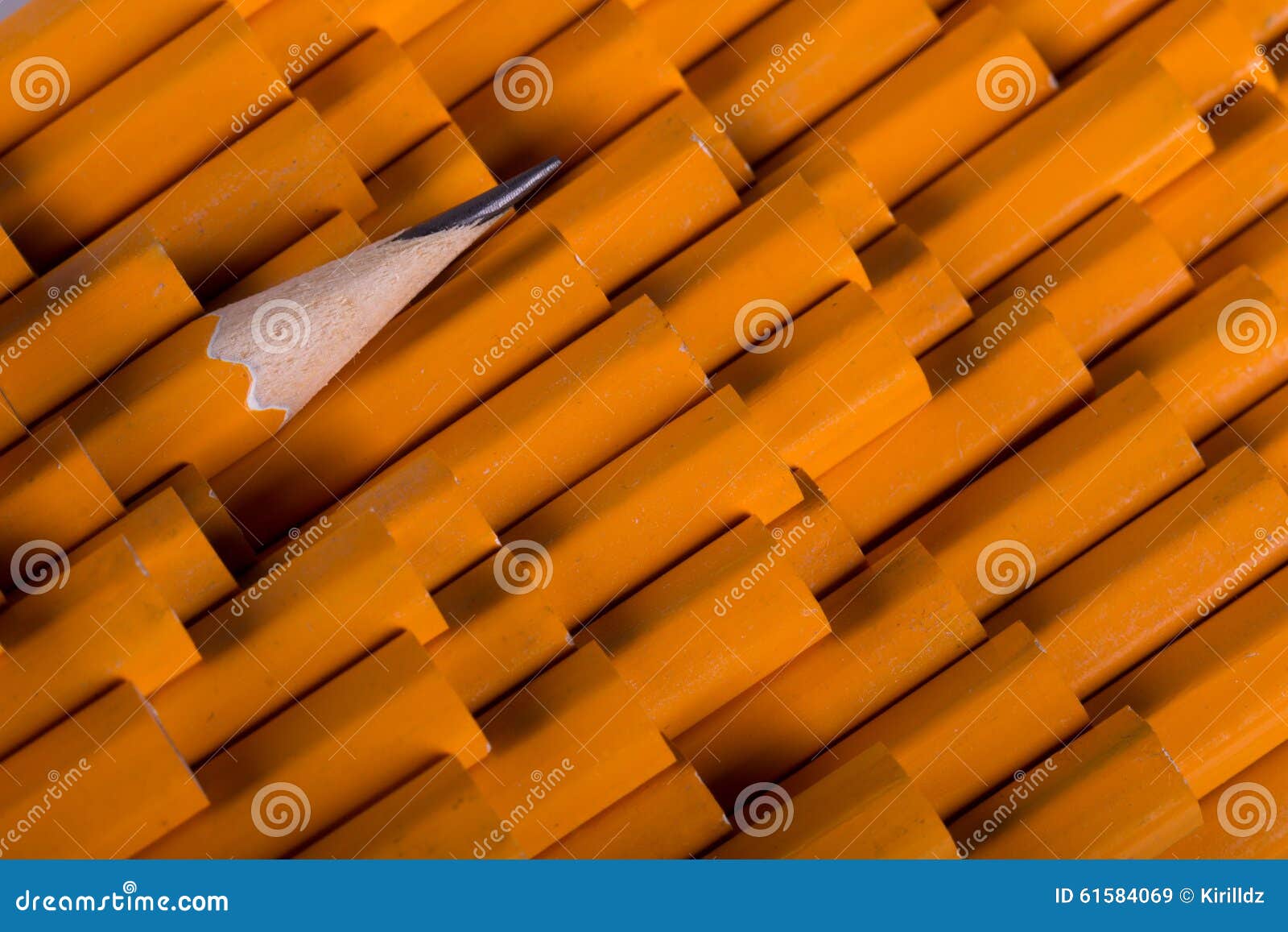One Sharpened Pencil among Many Blunt Stock Image - Image of brown ...