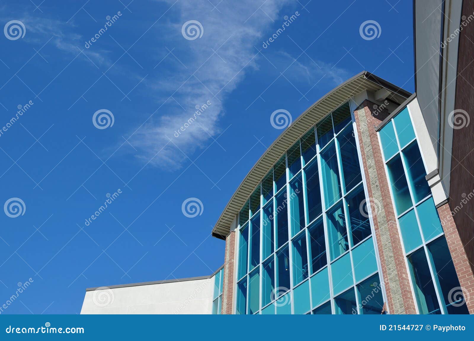 One side of building stock image. Image of modern, clouds - 21544727