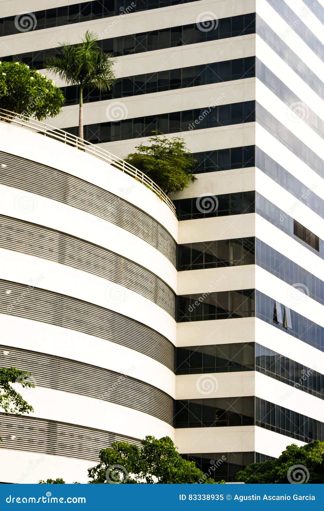 One Side of a Building with Different Shapes Stock Image - Image of ...