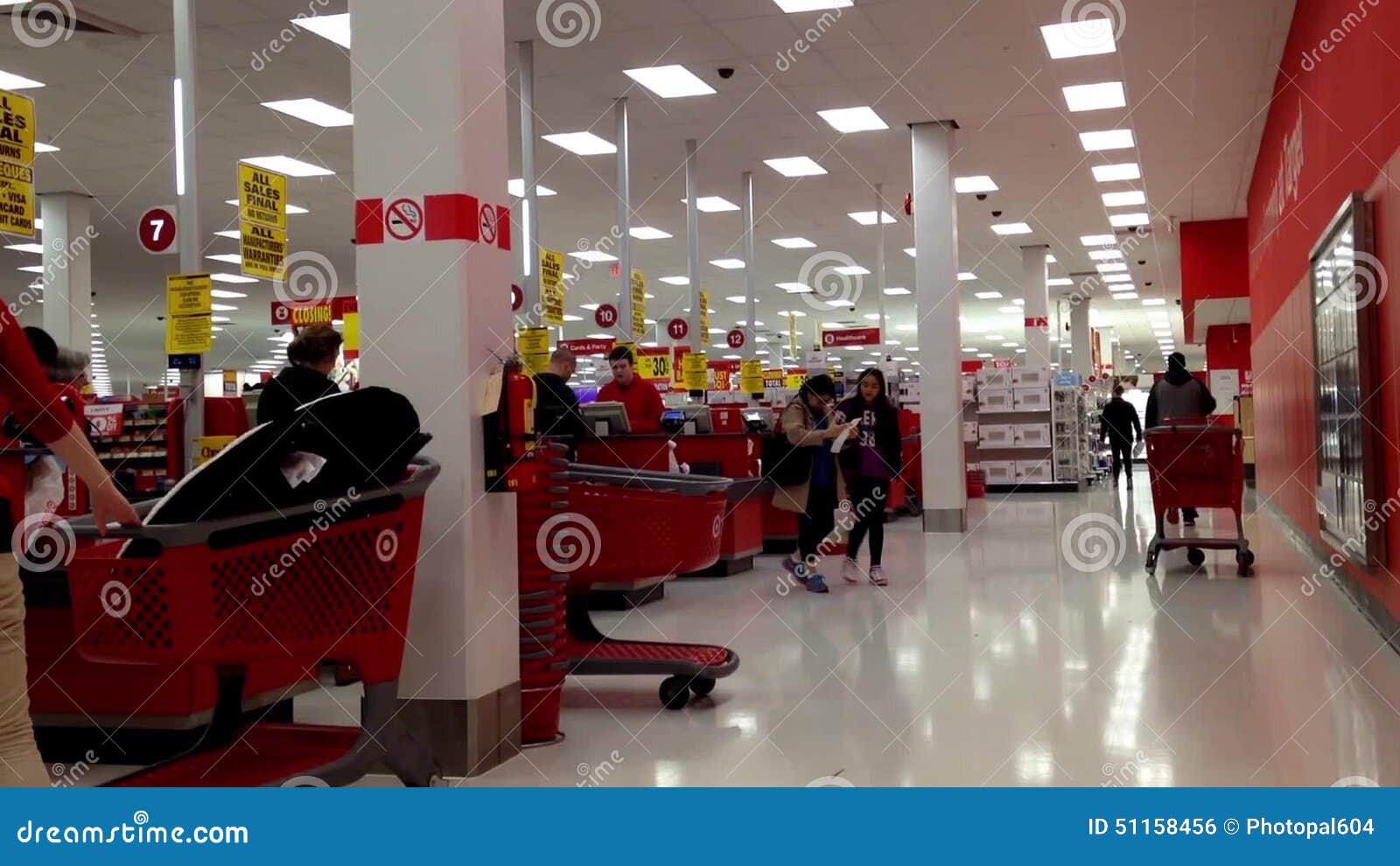 One Side of Check Out Counter Inside Target Store Stock Footage - Video ...
