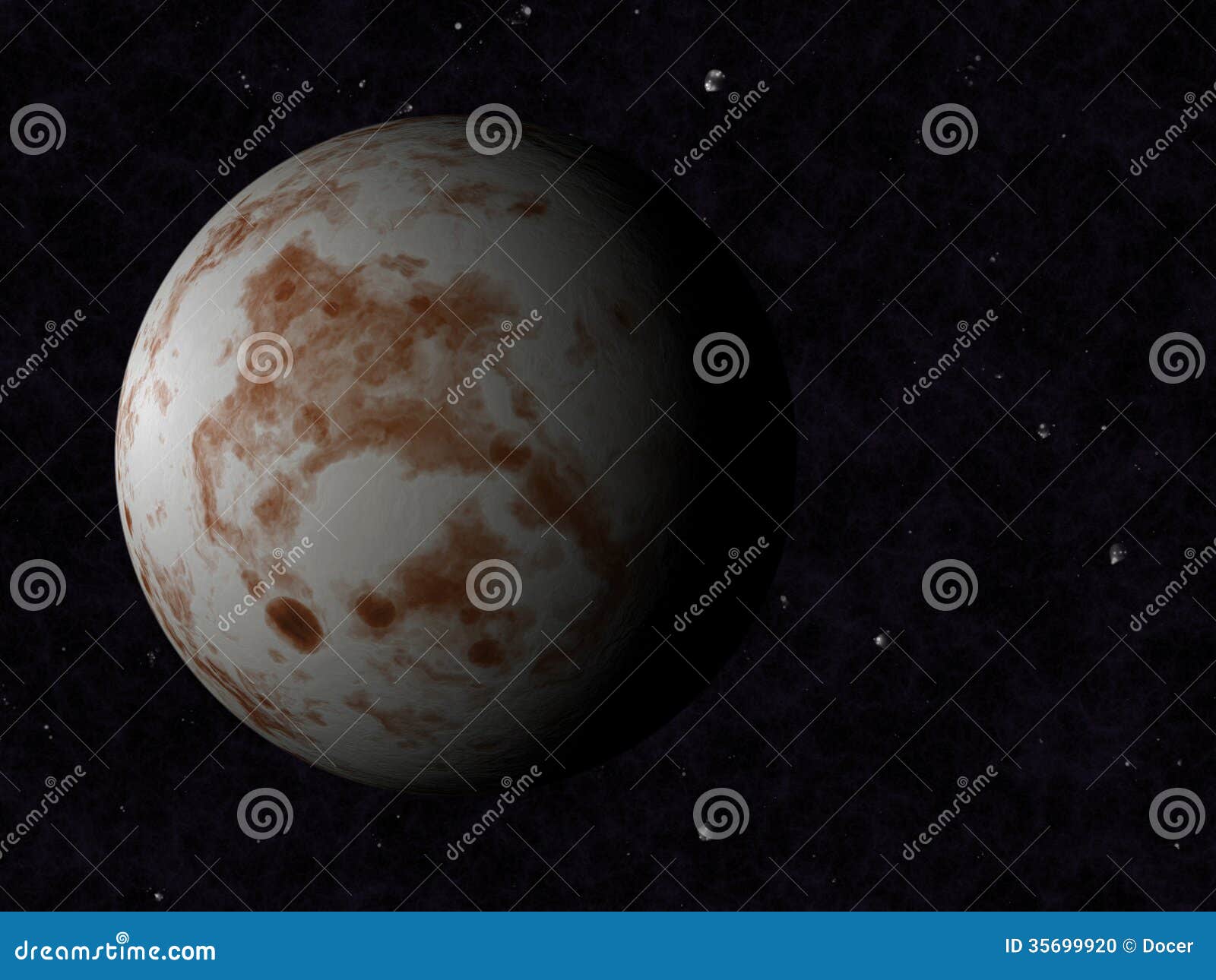 One Side Shadow Of Red Planet. Cosmos Sky Backgrounds Stock Photography ...