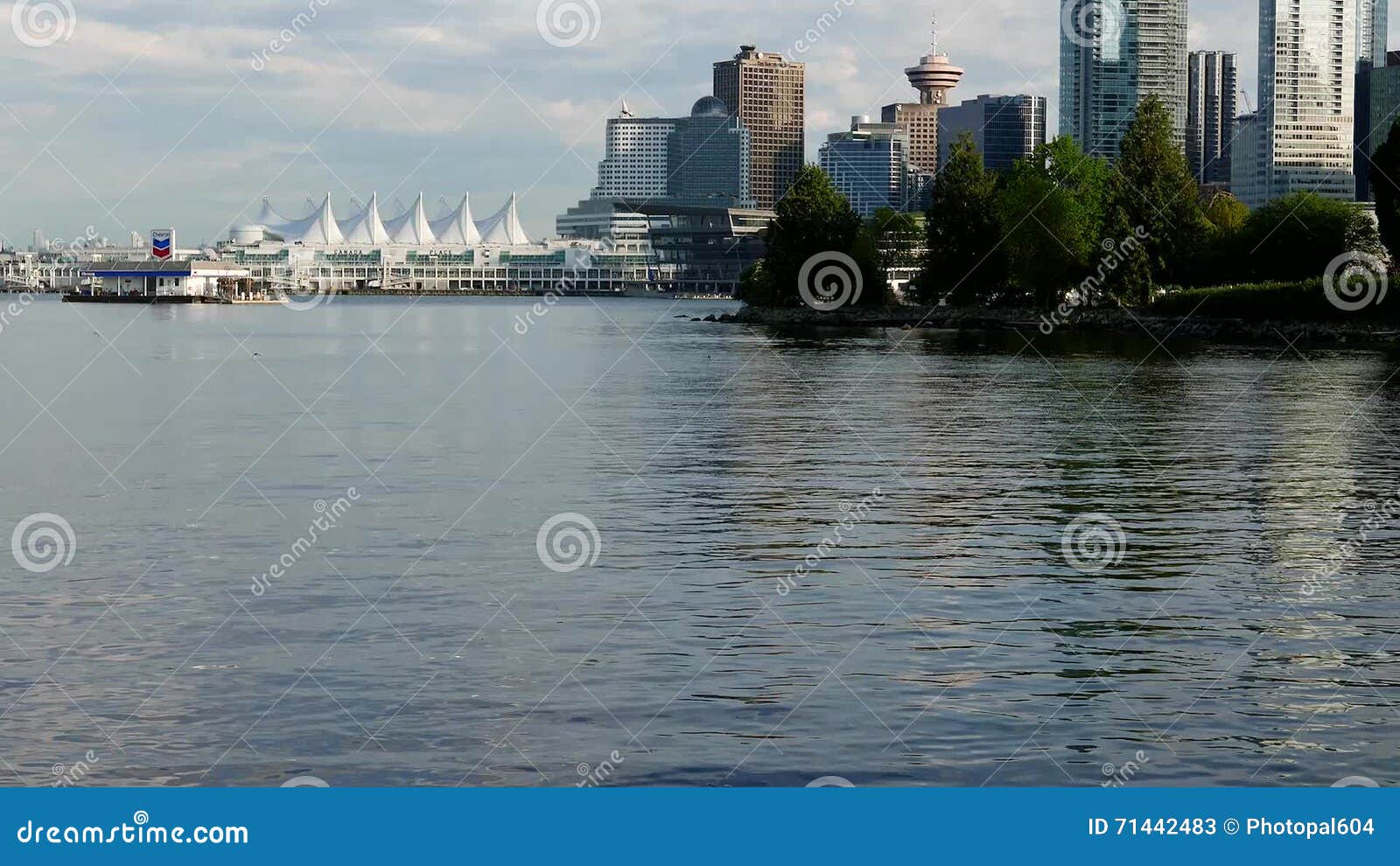 One Side View of the Vancouver Downtown Skyline Stock Video - Video of ...