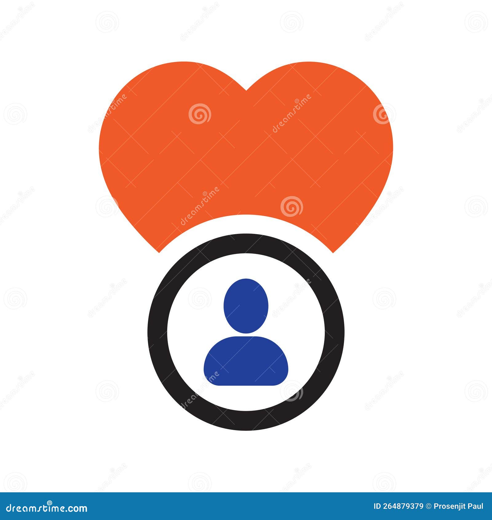 One sided love icon stock vector. Illustration of graphic - 264879379