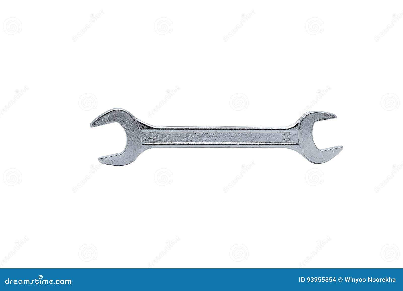One silver wrench stock photo. Image of equipment, instrument - 93955854