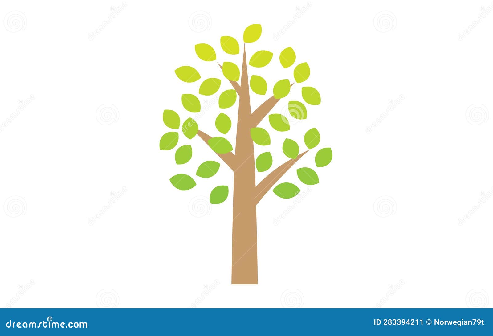 One Simple Tree, Nature and Eco Image, Vector Illustration Stock Vector ...