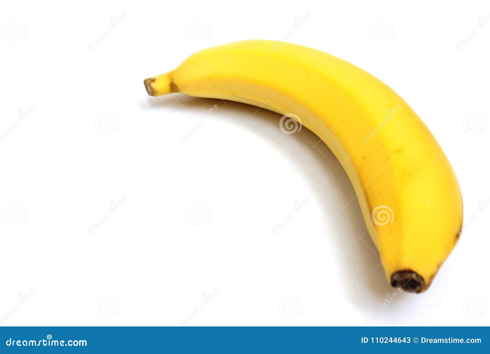 One Single Banana Front View Isolated Stock Image - Image of banana ...
