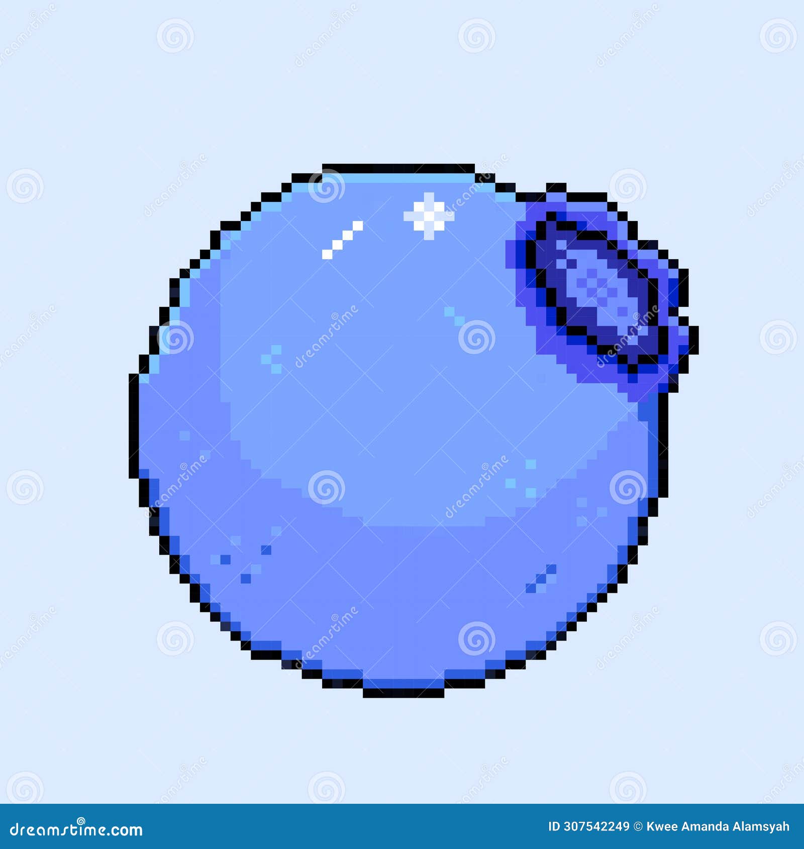 Blueberry Pixel Art: 8-bit Style Game Item Royalty-Free Cartoon ...