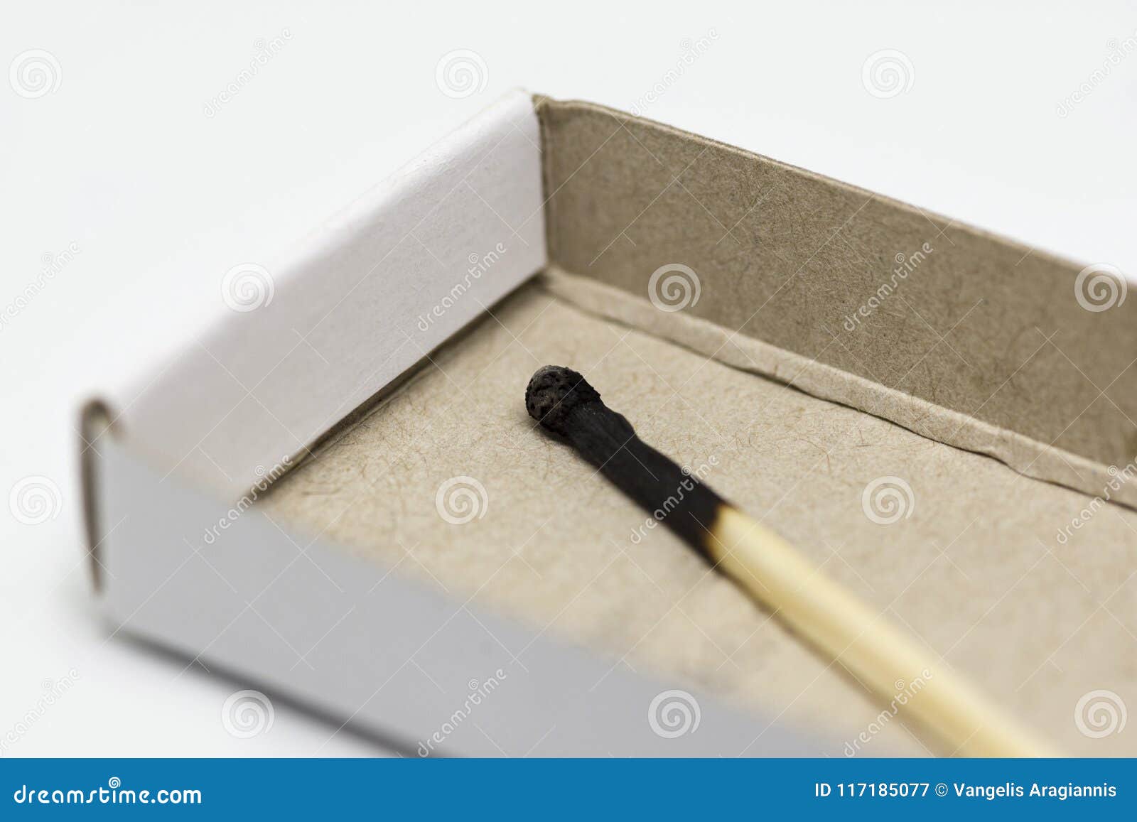 Single Matchstick with a Box Stock Image - Image of detail, close ...