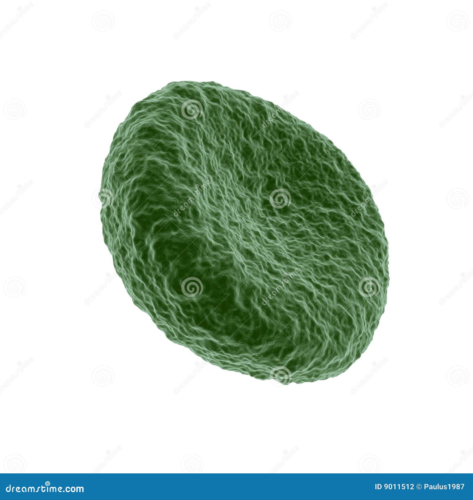 One Single Cancer Cell Isolated on White Stock Illustration ...