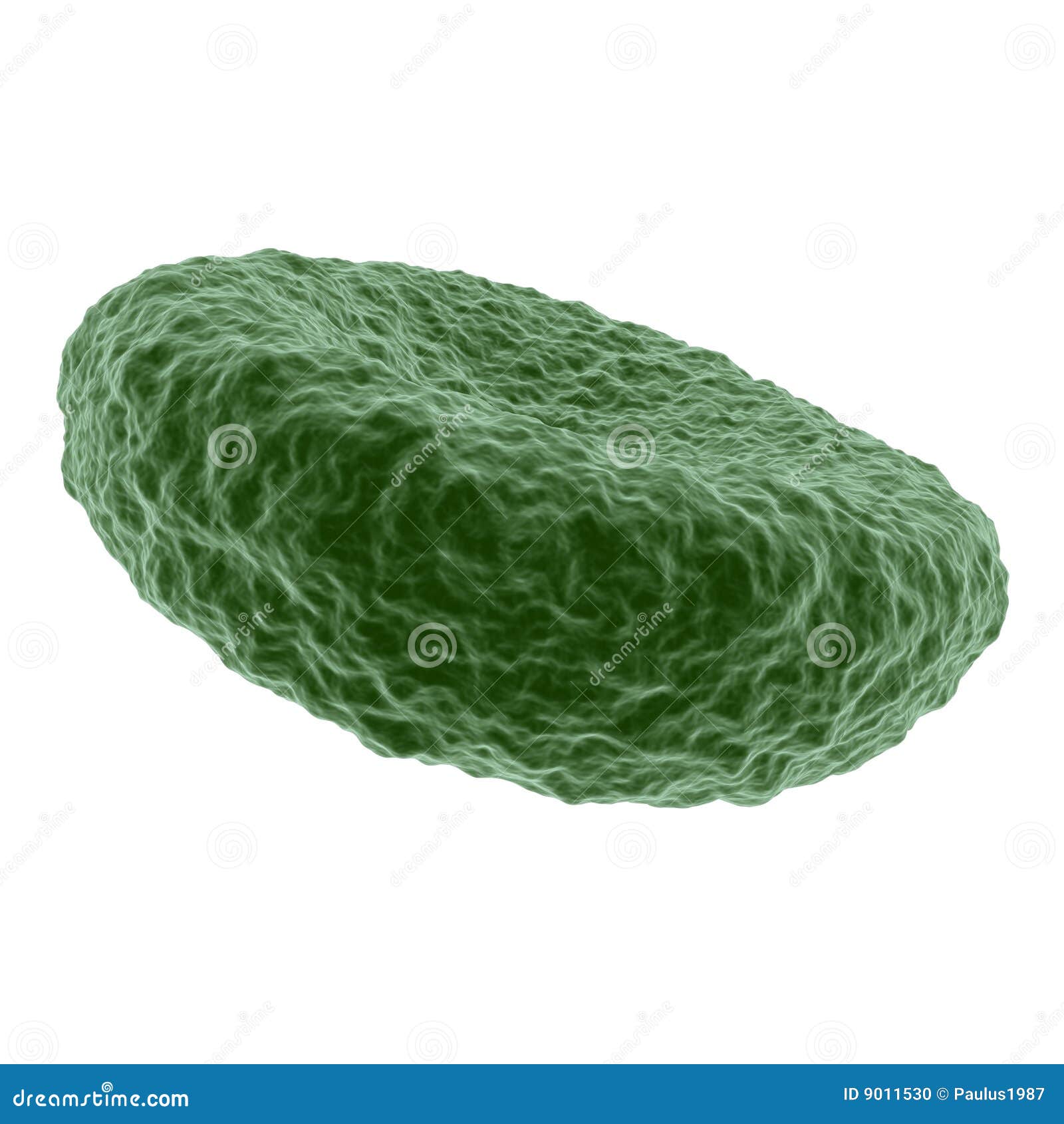 One Single Cancer Cell Isolated on White Stock Illustration ...