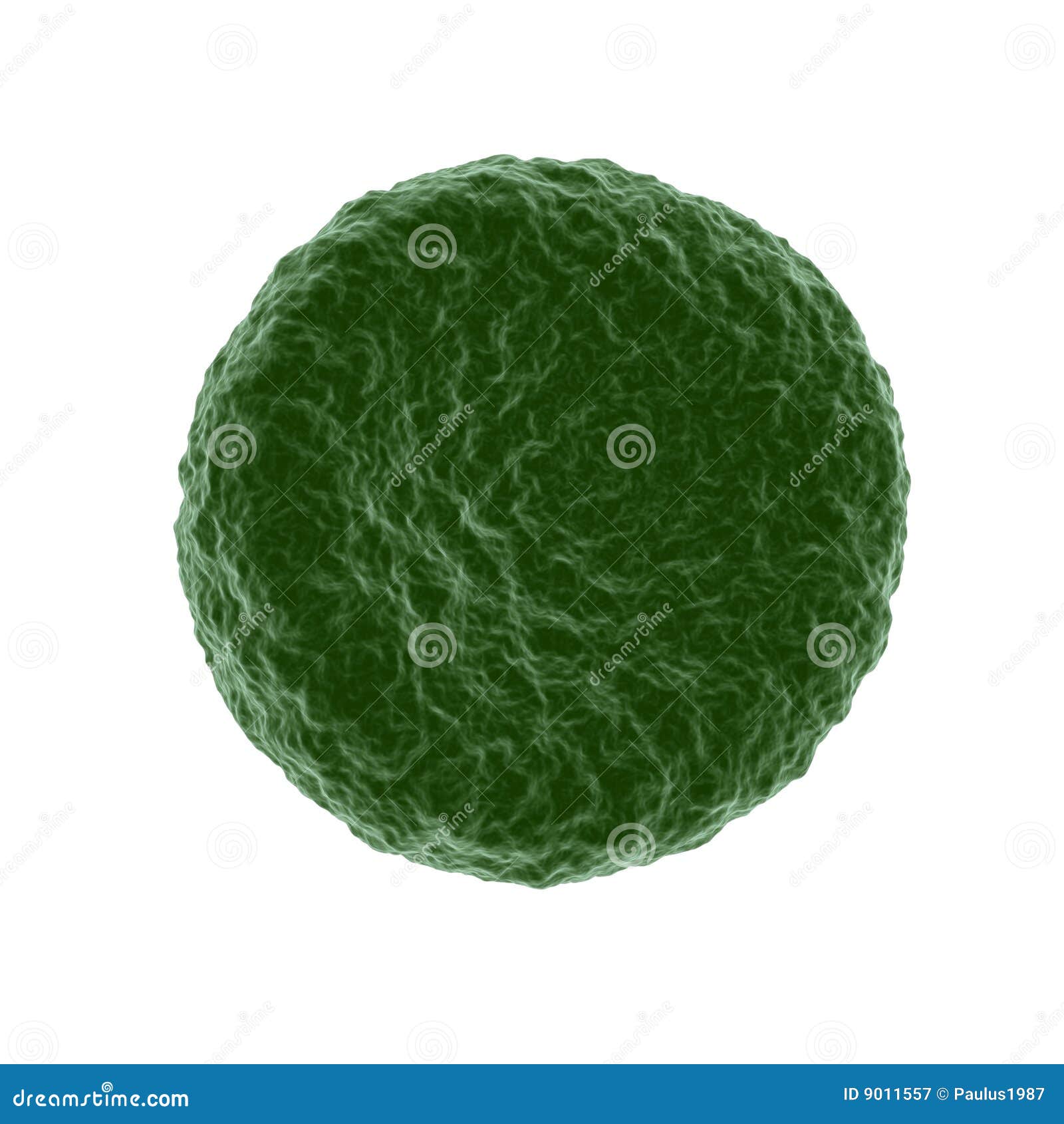 One Single Cancer Cell Isolated on White Stock Illustration ...