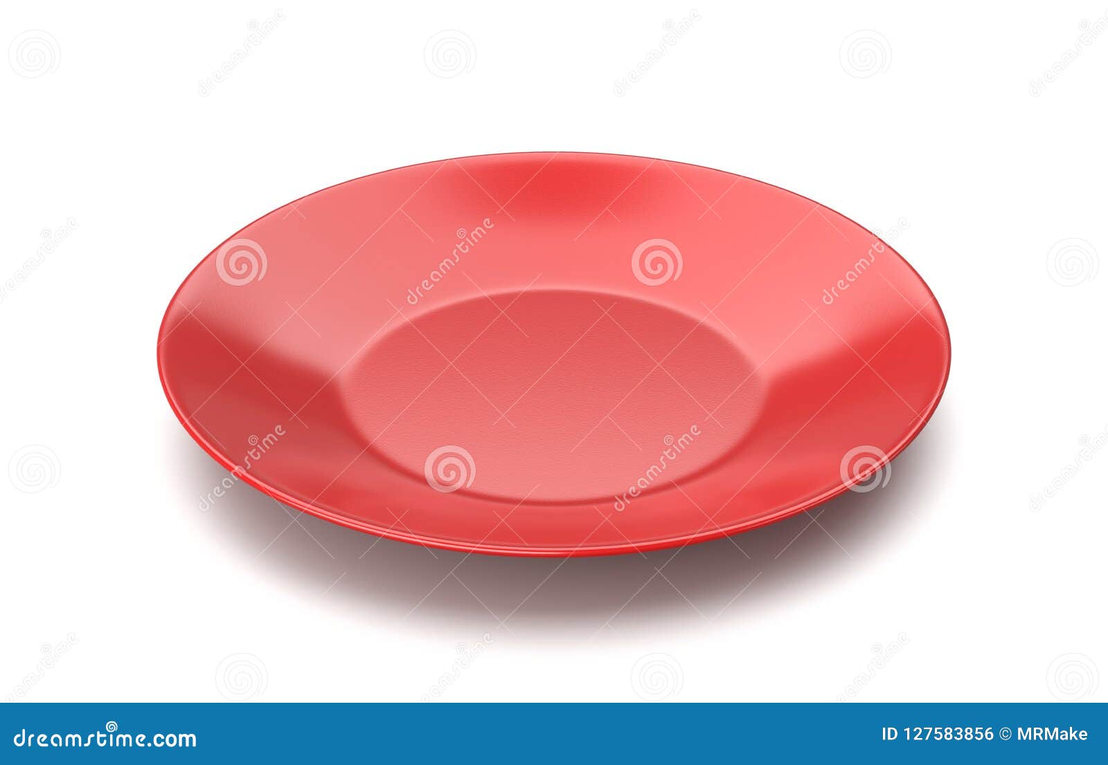 Empty Red Plate stock illustration. Illustration of white - 127583856