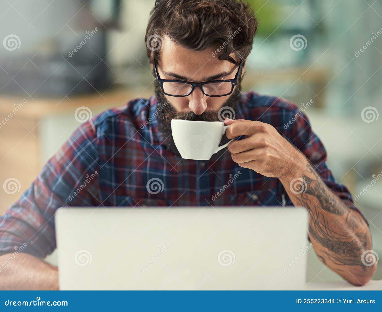 One Sip of Coffee Does Wonders for My Creativity. a Designer Having ...