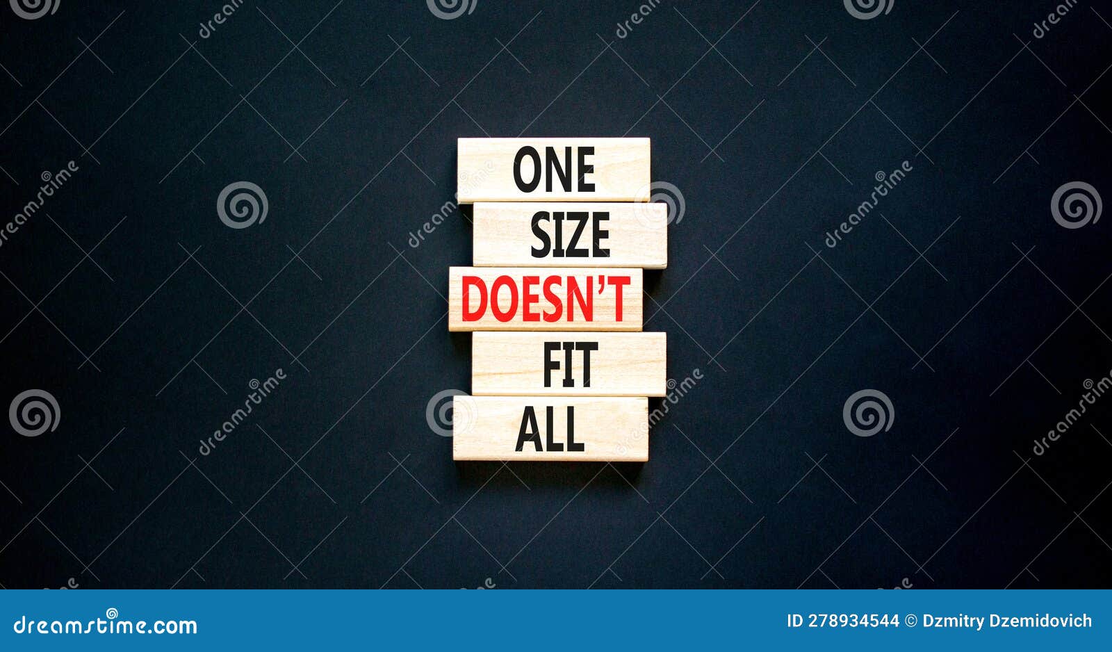 One Size Does Not Fit All Symbol. Concept Words One Size Does Not Fit ... One Size Does Not Fit All Symbol. Concept Words One Size Does Not Fit ...
